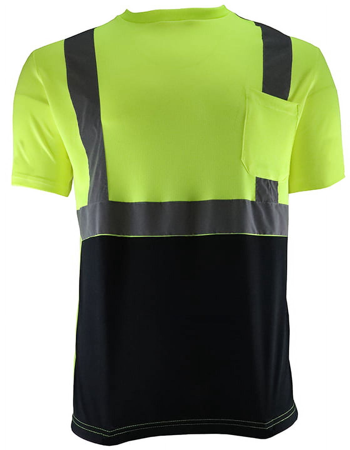 Epic High Vis Class-2 Adult Safety Tee Shirt with 1-Chest Pocket ...