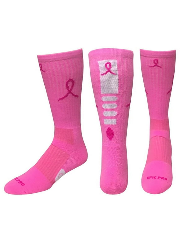Breast Cancer Pink Socks