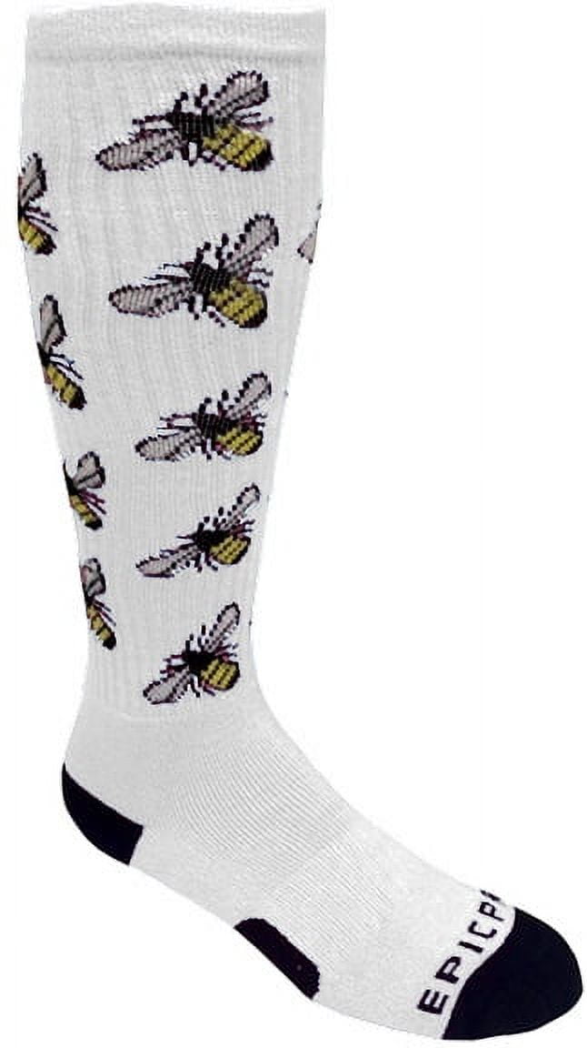 Epic Adult Honey Bees - Cute Novelty Fun Design Knee-High Socks (1-Pair ...