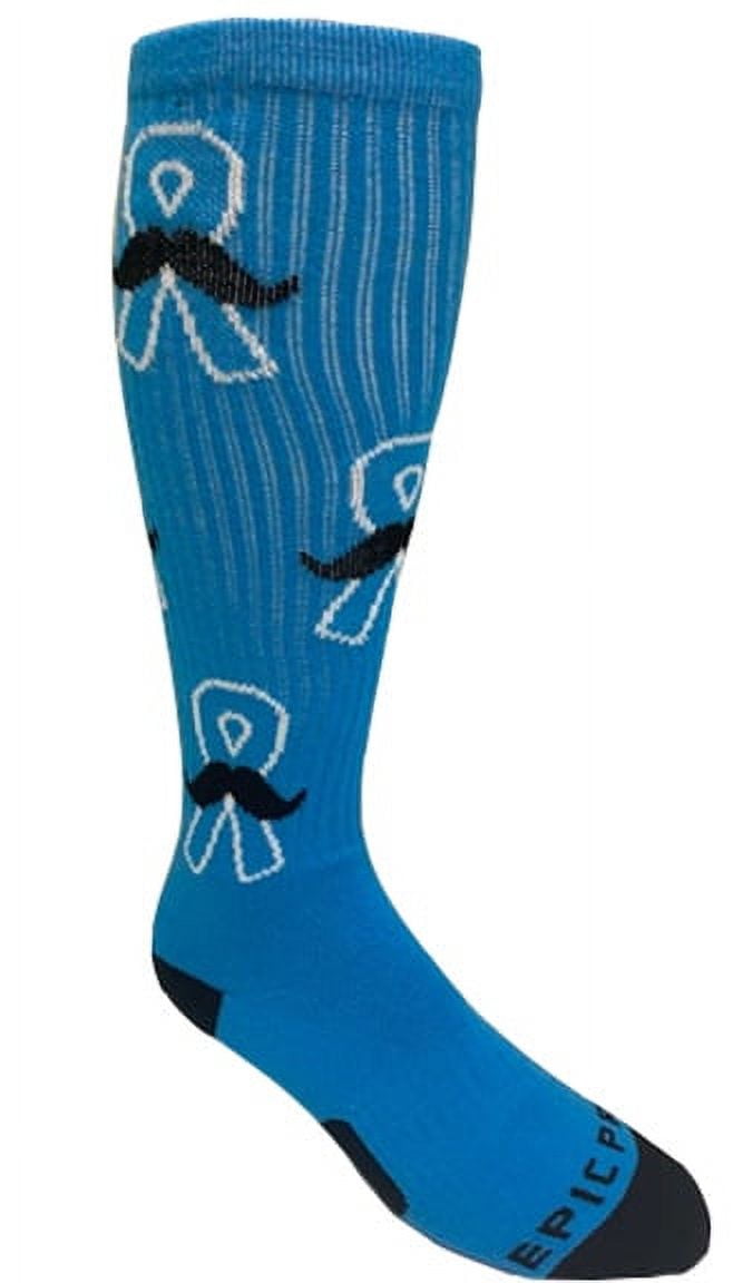Epic Adult Mustache Movember - Cute Novelty Fun Design Knee-High Socks ...