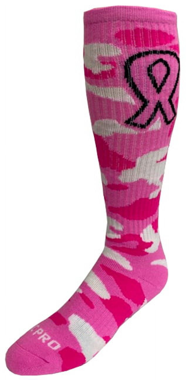 Epic Adult Over-The-Calf Breast Cancer Awareness Pink Camo Pink Ribbon ...