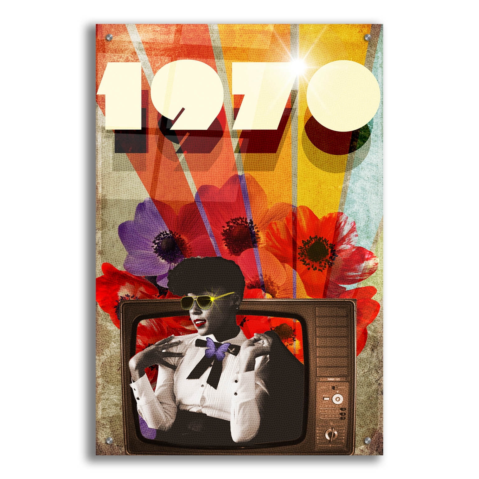 Epic Art '1970' by Elo Marc, Acrylic Glass Wall Art, 24"x36" - Walmart.com