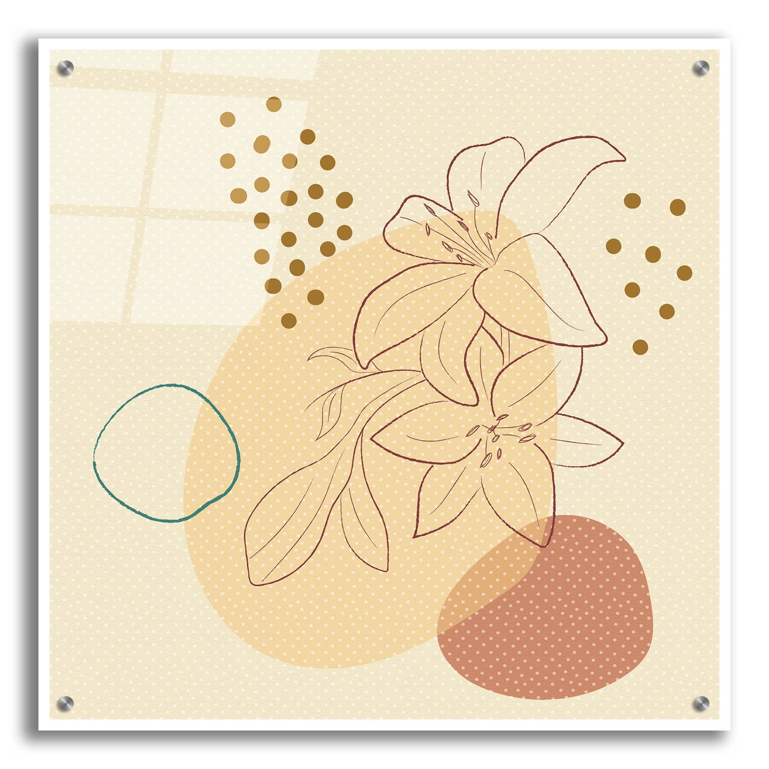 Epic Art 'Abstract Tropical Magnolia' by Sabrina Balbuena, Acrylic ...