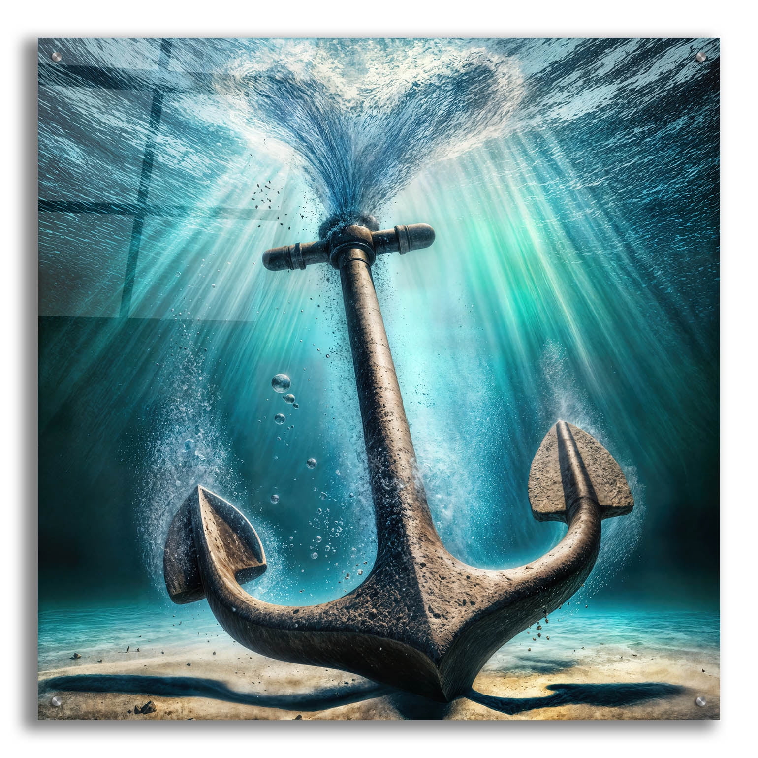 Epic Art 'Anchor Drop' by Rey Klimt Acrylic Glass Wall Art, 36" x 36 ...