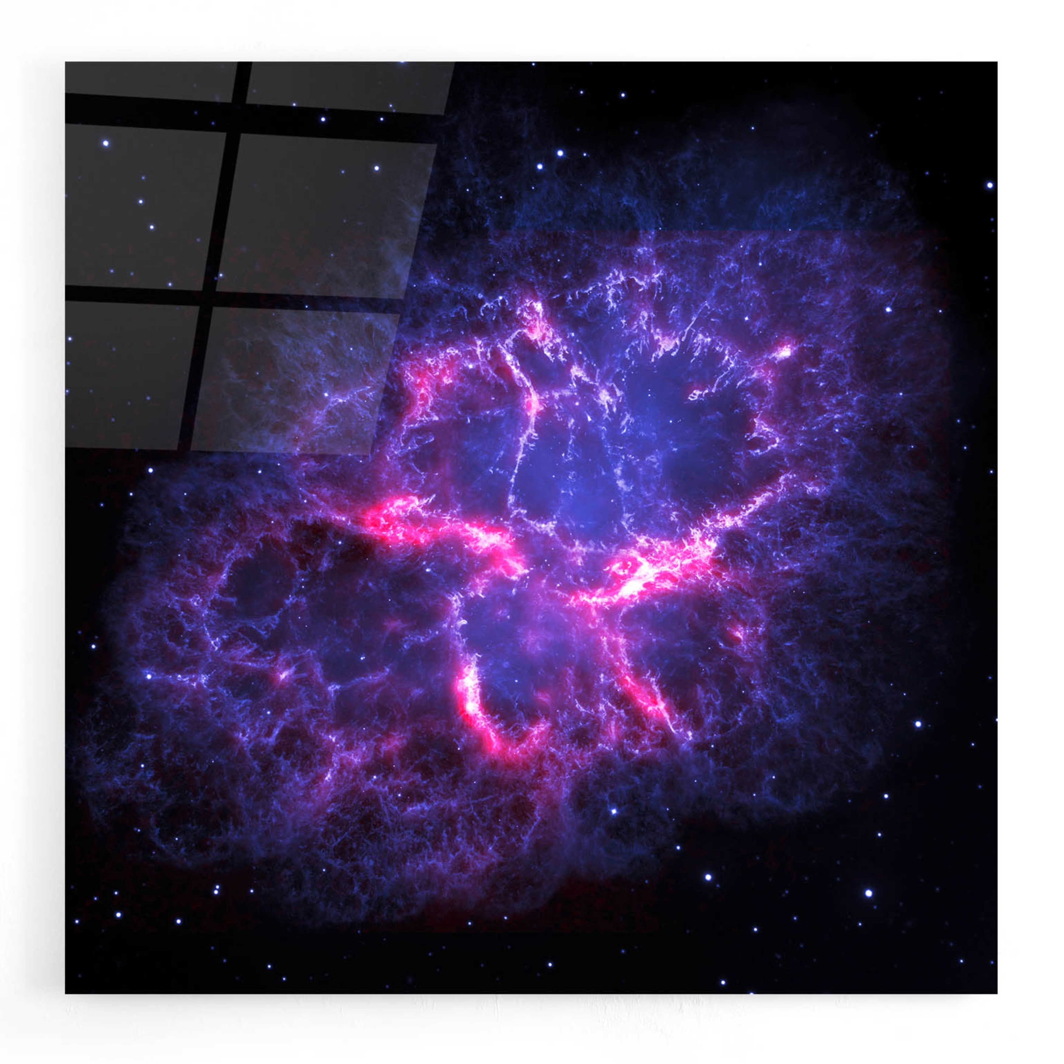 Epic Art 'Crab Nebula' Hubble Space Telescope Acrylic Glass Wall Art ...