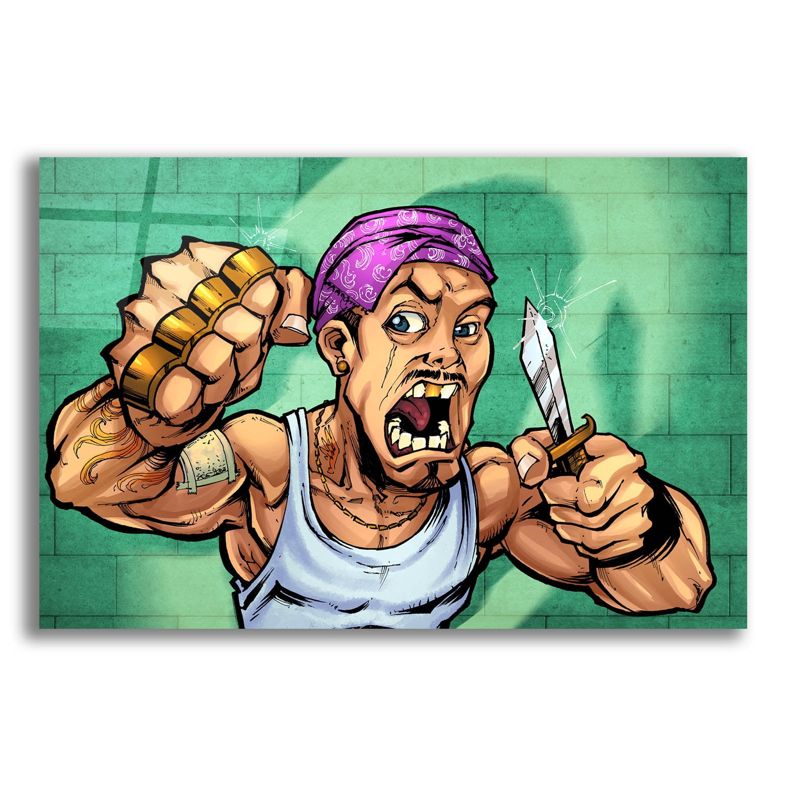 Epic Art 'Crook Character Thug' by Flyland Designs, Acrylic Glass Wall ...