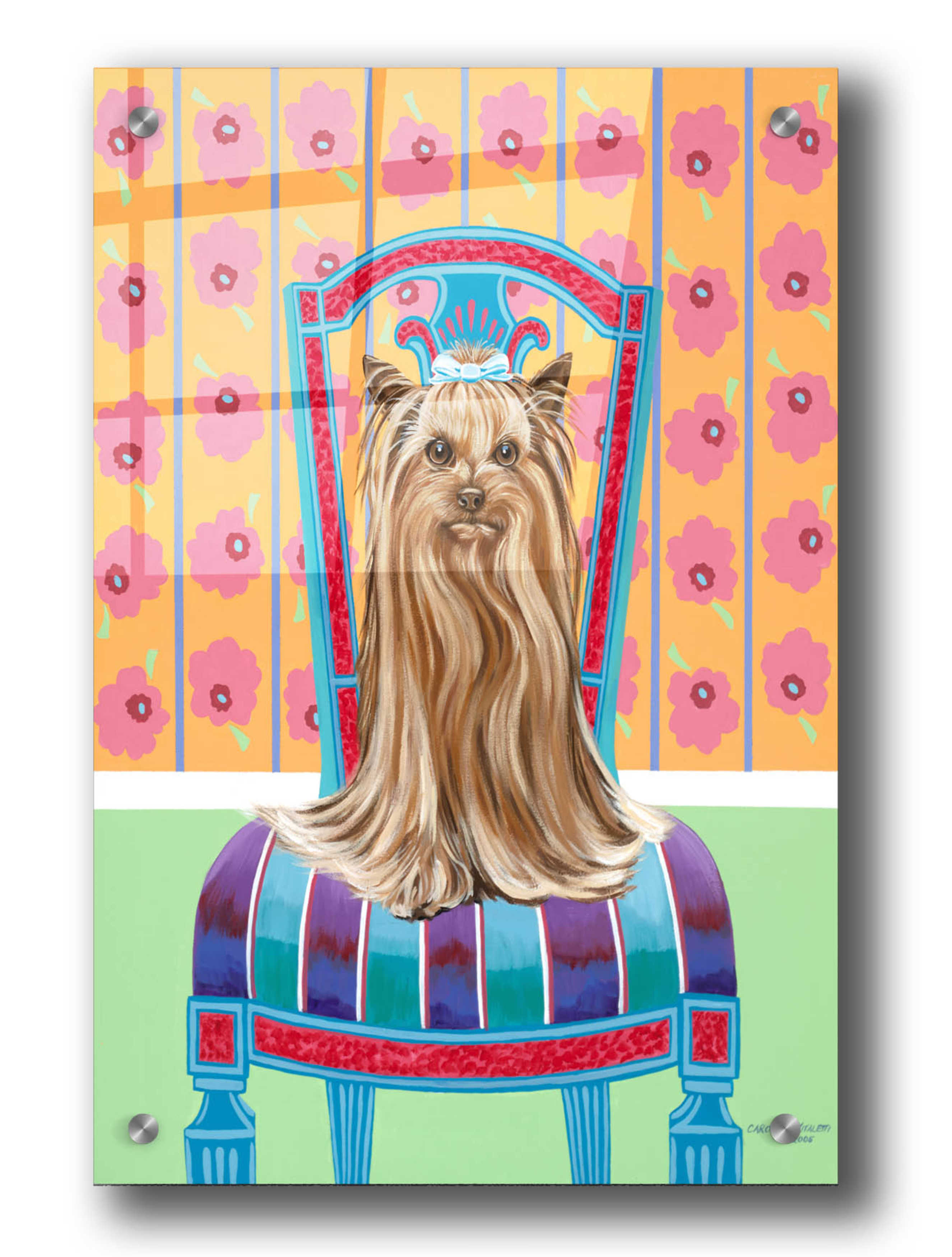 Epic Art 'Crown Princess Yorkie' by Carolee Vitaletti, Acrylic Glass ...