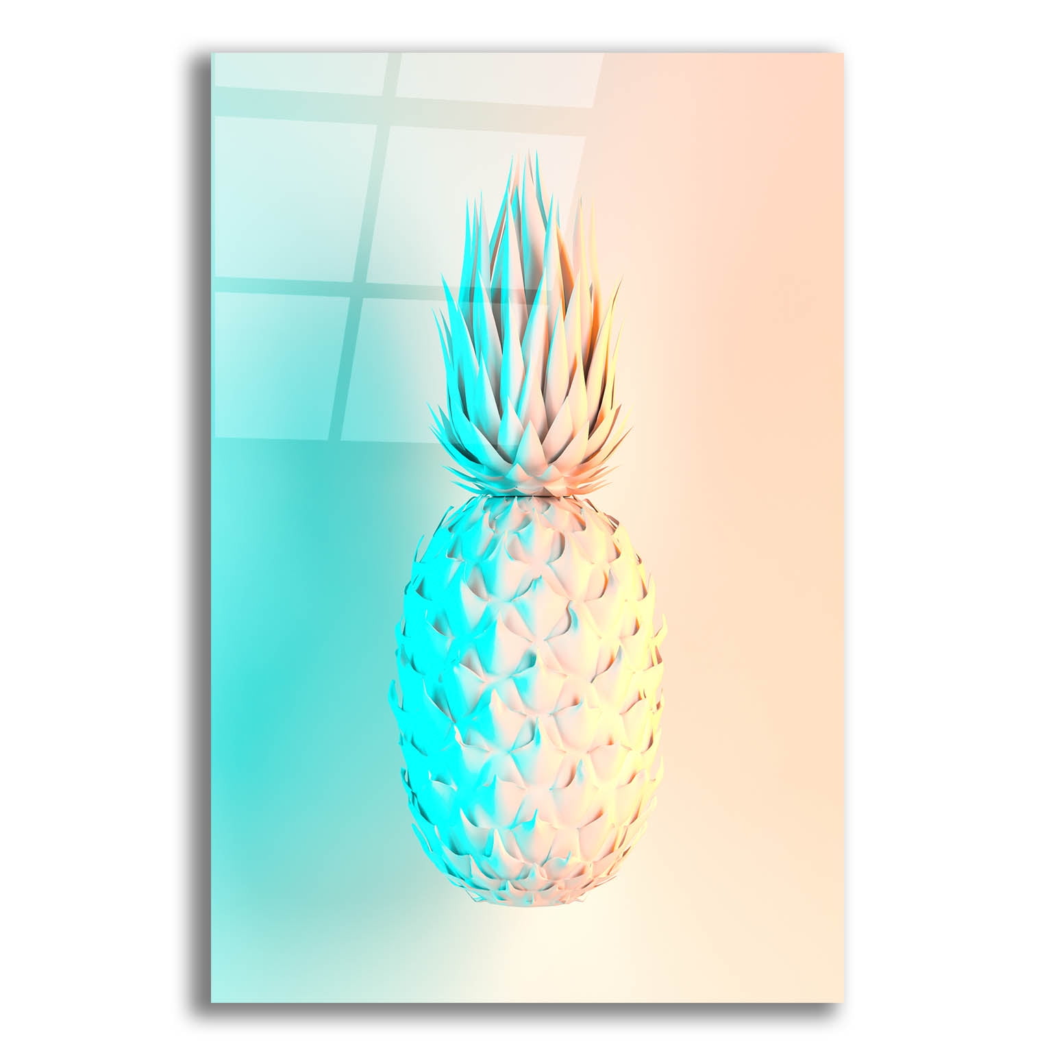 Epic Art 'Delicate Pineapple' by Epic Portfolio, Acrylic Glass Wall Art ...