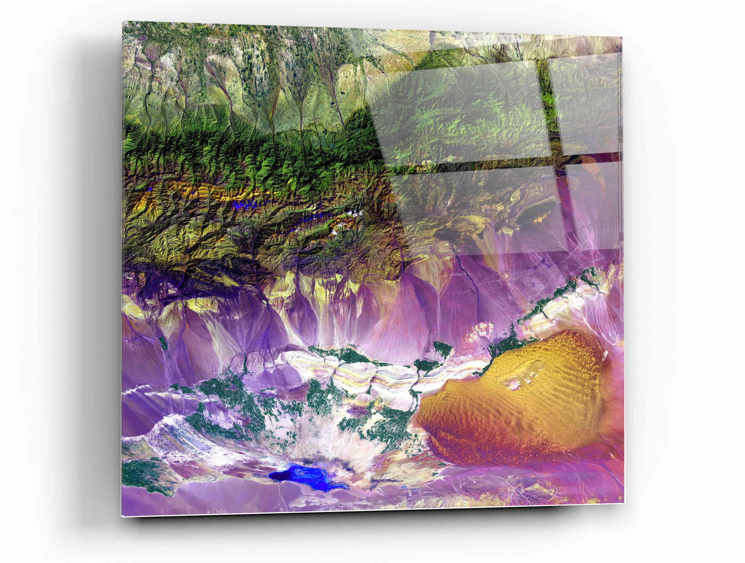 Epic Art 'Earth As Art: Bogda Mountains' Acrylic Glass Wall Art, 12"x12 ...