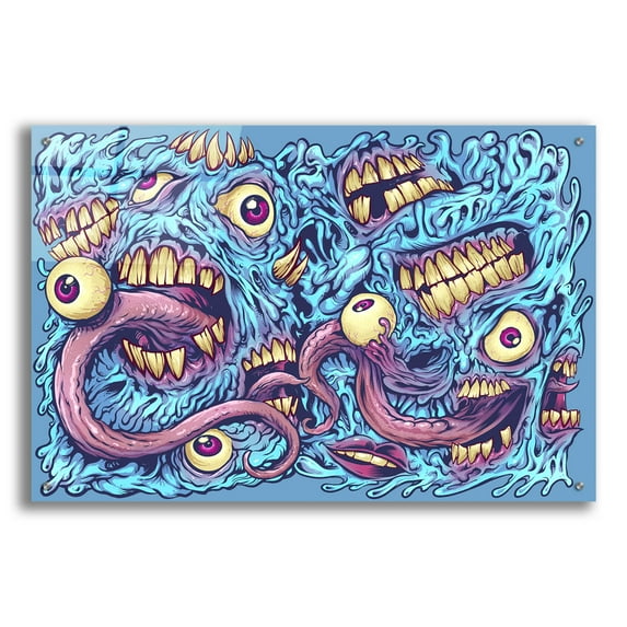 Epic Art 'Eyeballs and Teeth Pattern' by Flyland Designs, Acrylic Glass ...