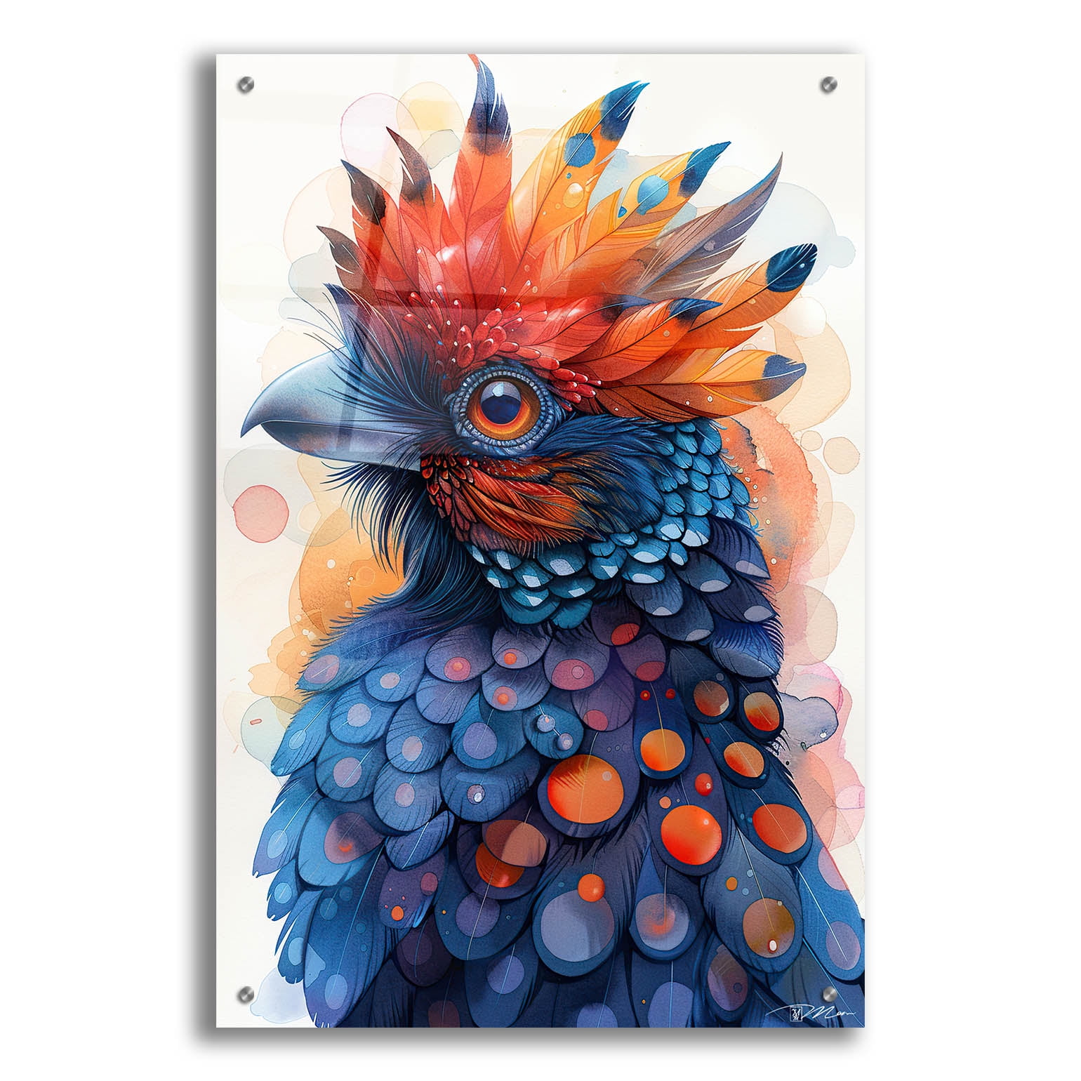 Epic Art 'Fantasy Bird Of Paradise' by Momart Acrylic Glass Wall Art ...