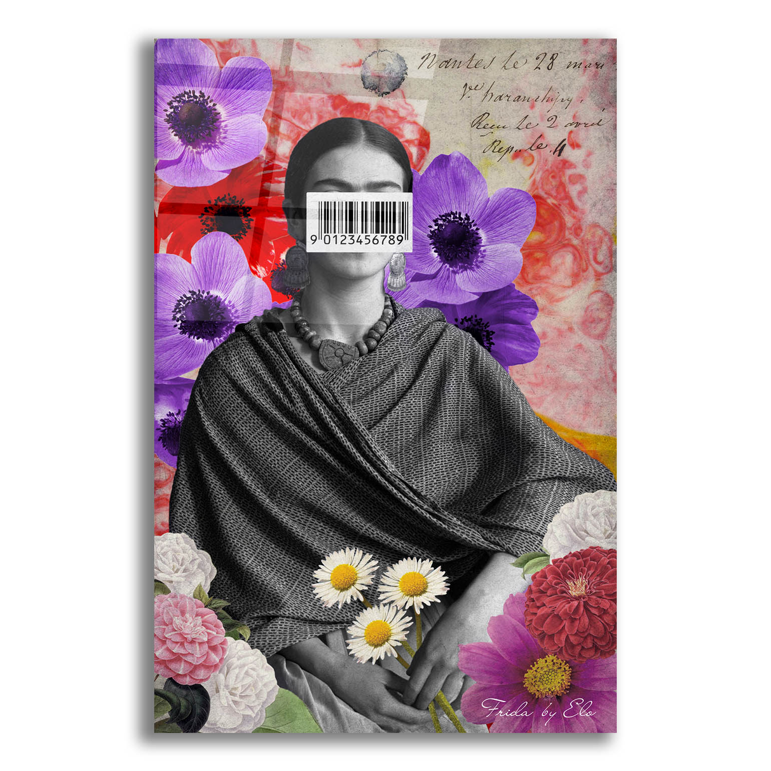 Epic Art 'Frida' by Elo Marc, Acrylic Glass Wall Art, 16"x24" - Walmart.com