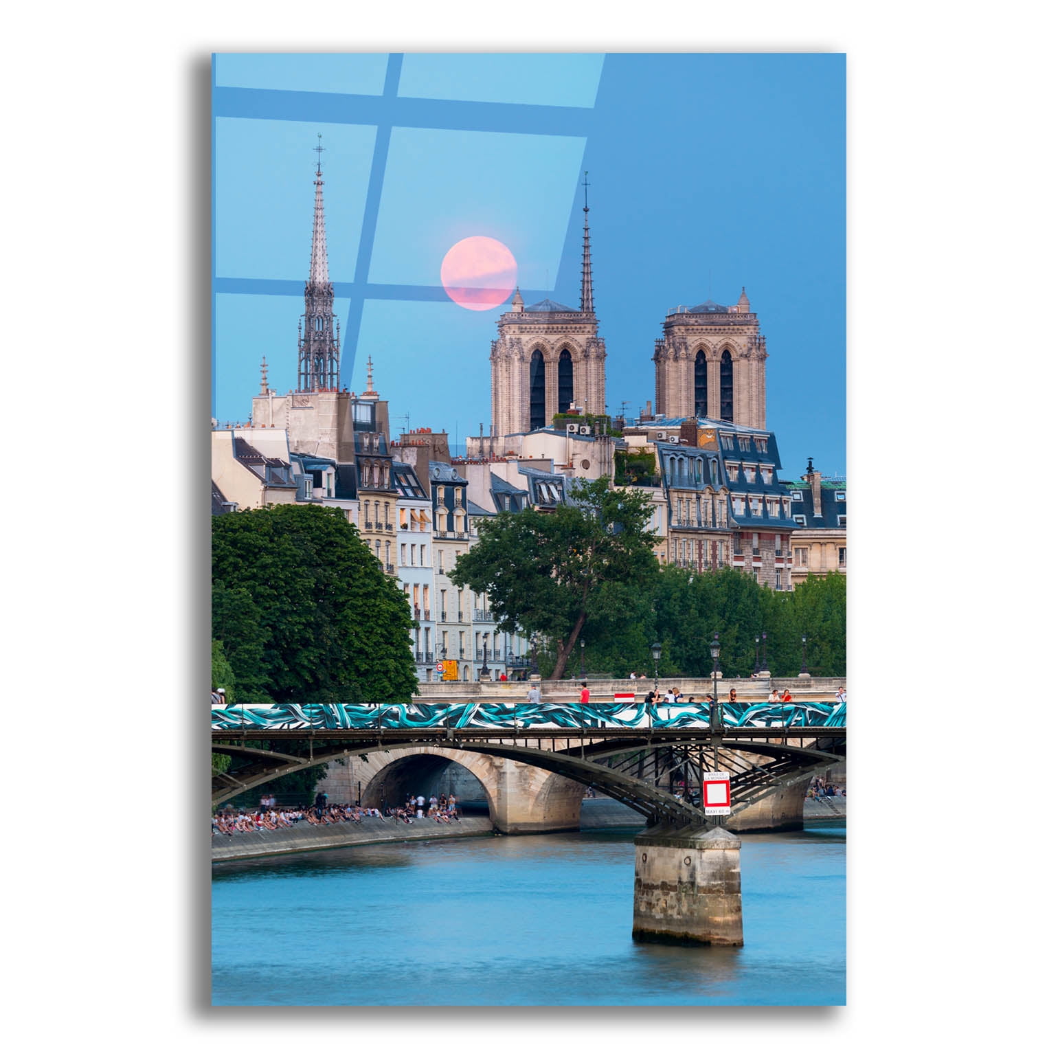 Epic Art 'Fullmoon In Notre Dame De Paris' by Mathieu Rivrin, Acrylic ...