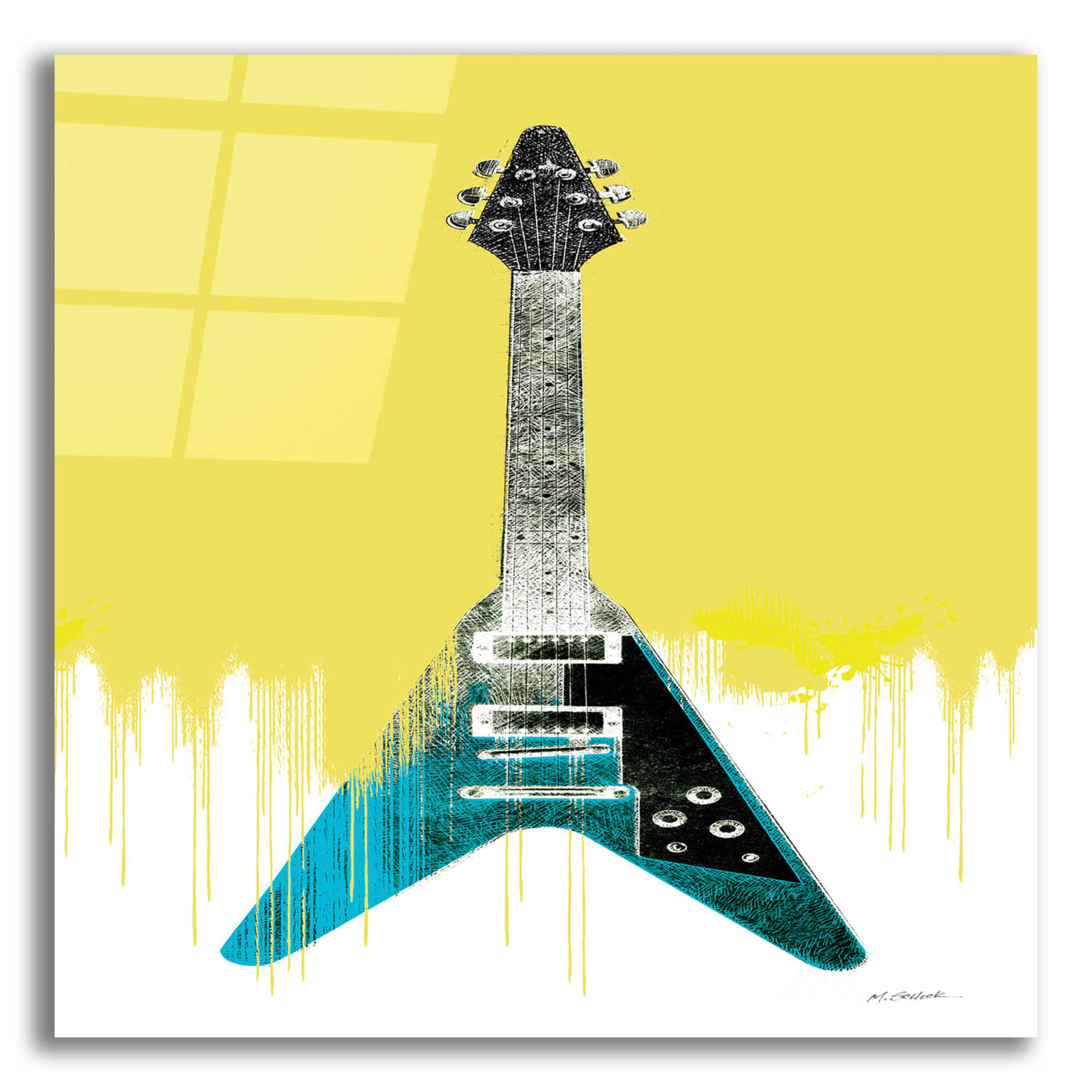Epic Art 'Garage Band III Paint' by Mike Schick, Acrylic Glass Wall Art ...