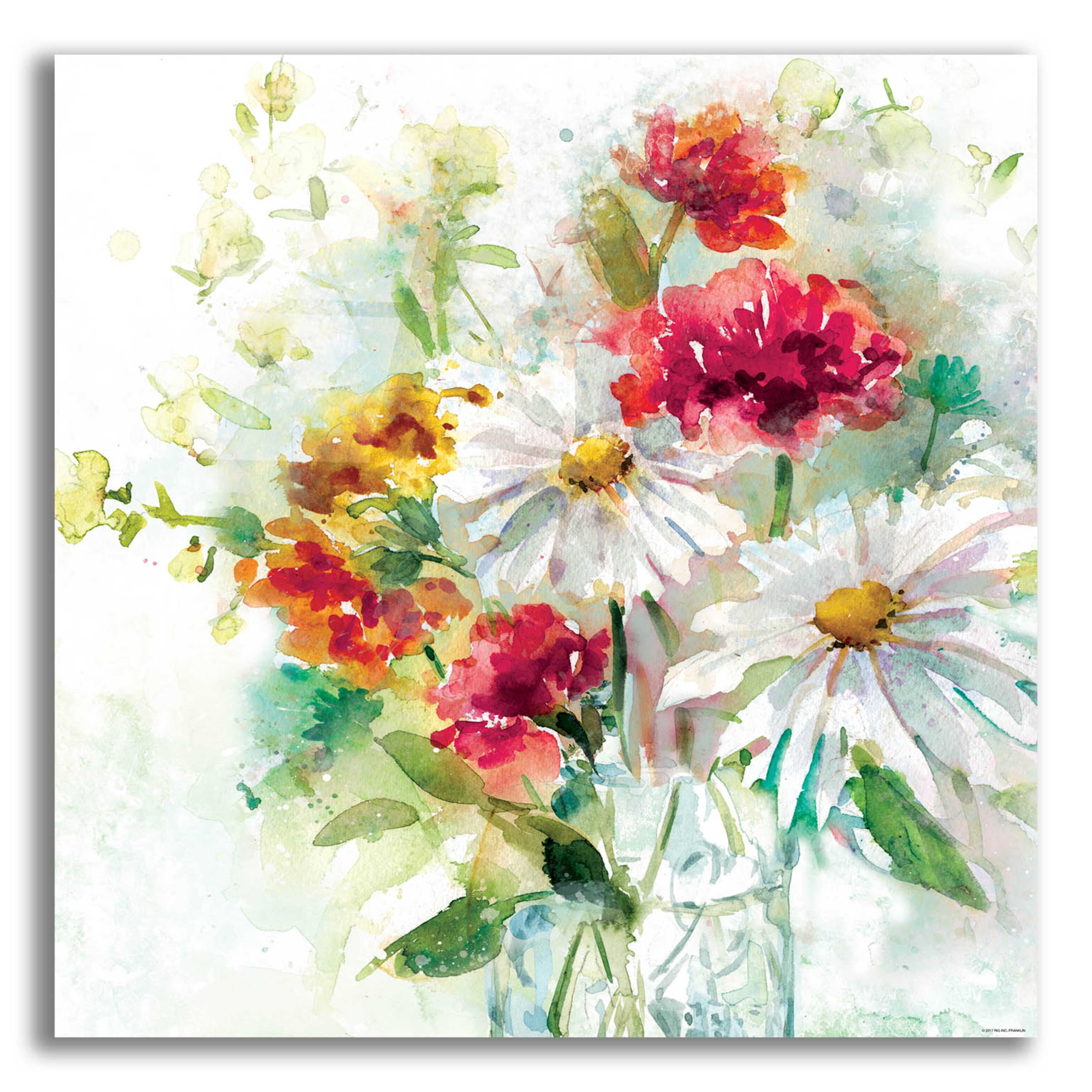 Epic Art 'Garden Jar 2' by Jadei Graphics, Acrylic Glass Wall Art, 12 ...