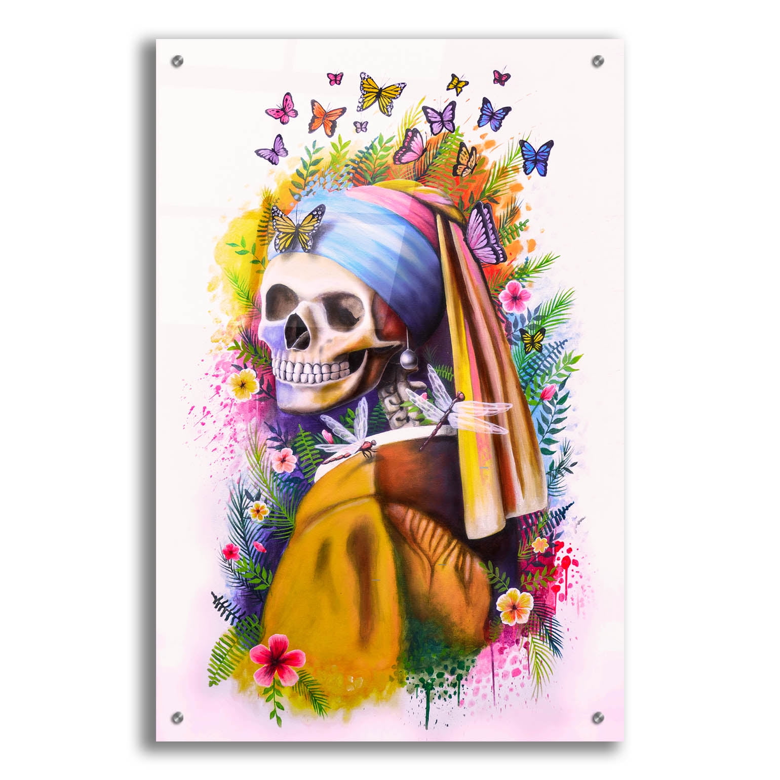 Epic Art 'Girl with Pearl Earring Bones' by Ivan Negrete, Acrylic Glass ...