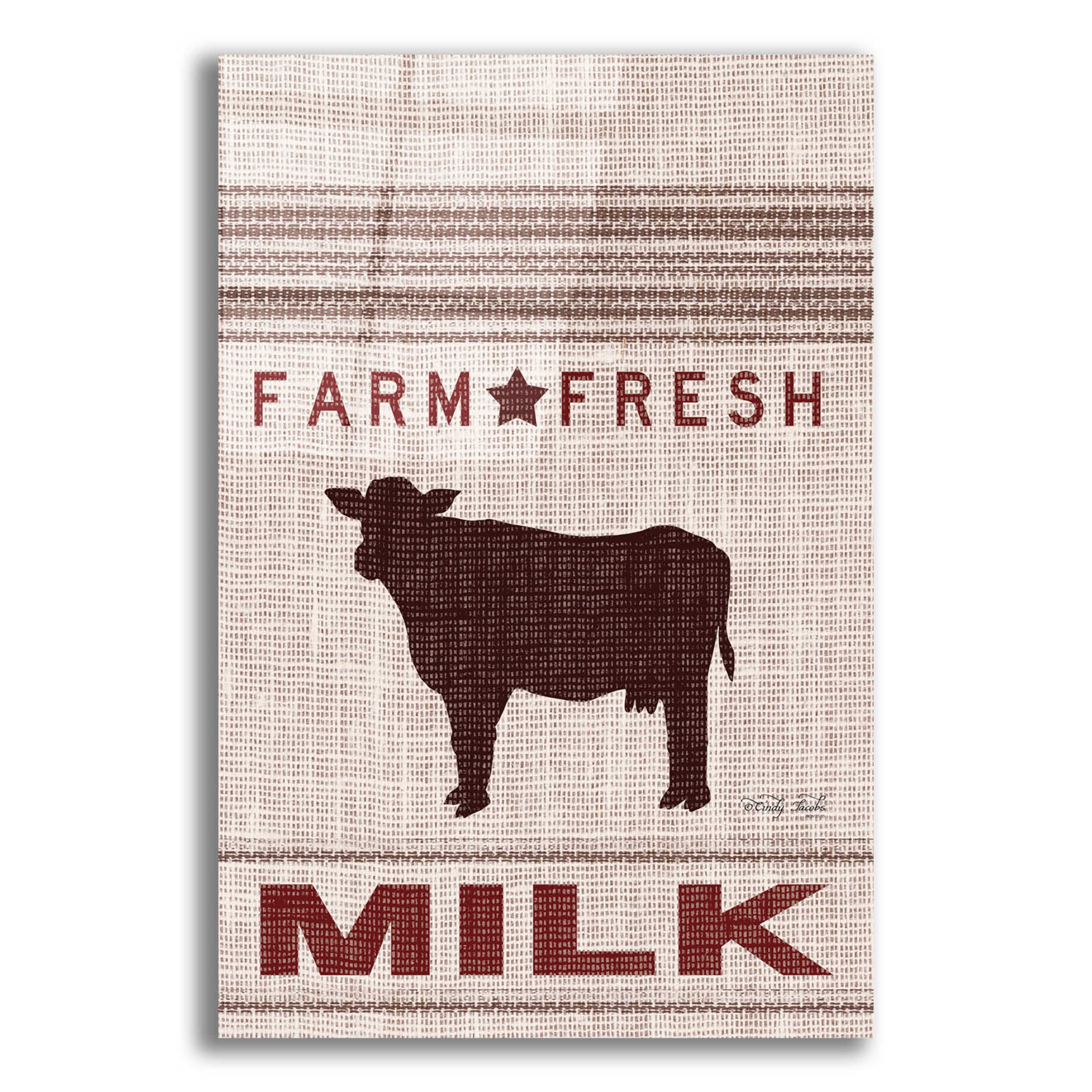 Epic Art 'Grain Sack Milk' by Cindy Jacobs, Acrylic Glass Wall Art, 12 ...