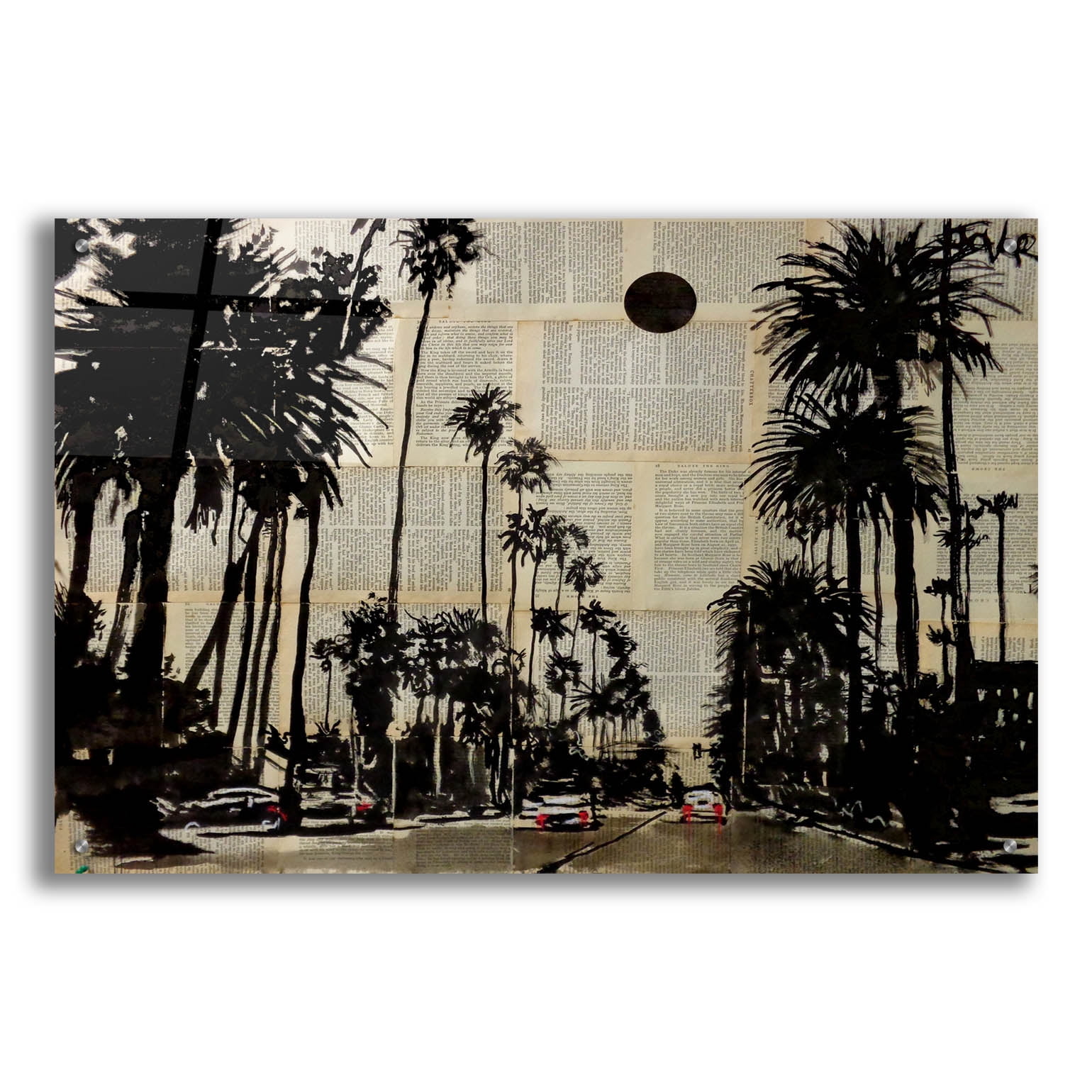 Epic Art 'Gran Palmeras' by Loui Jover Acrylic Glass Wall Art, 36" x 24 ...