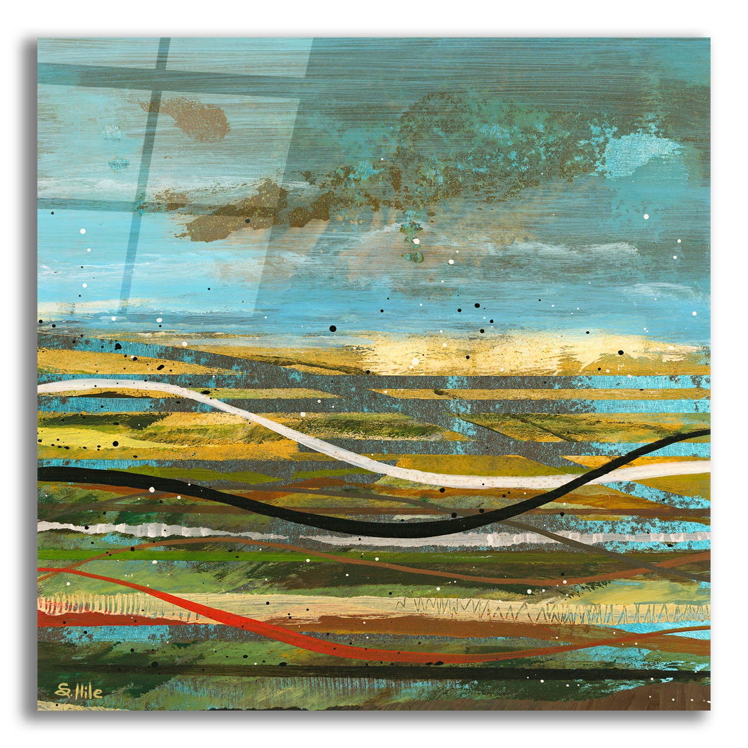 Epic Art 'High Plains 3' by Scott Hile, Acrylic Glass Wall Art, 12"x12 ...