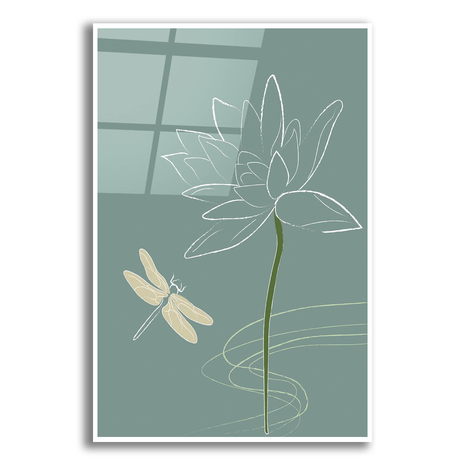 Dragonfly And Flower Drawings