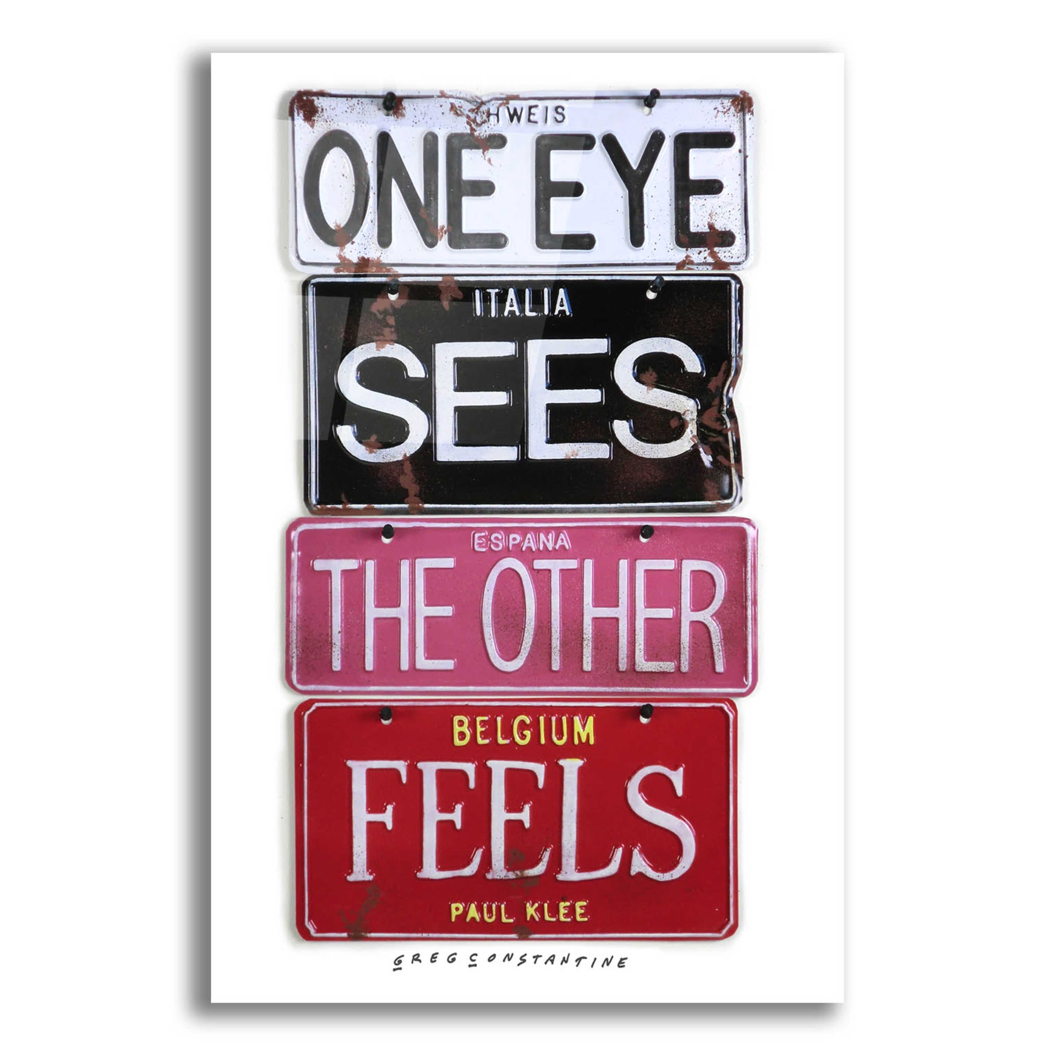 Epic Art 'Klee One Eye Sees' by Gregory Constantine, Acrylic Glass Wall ...