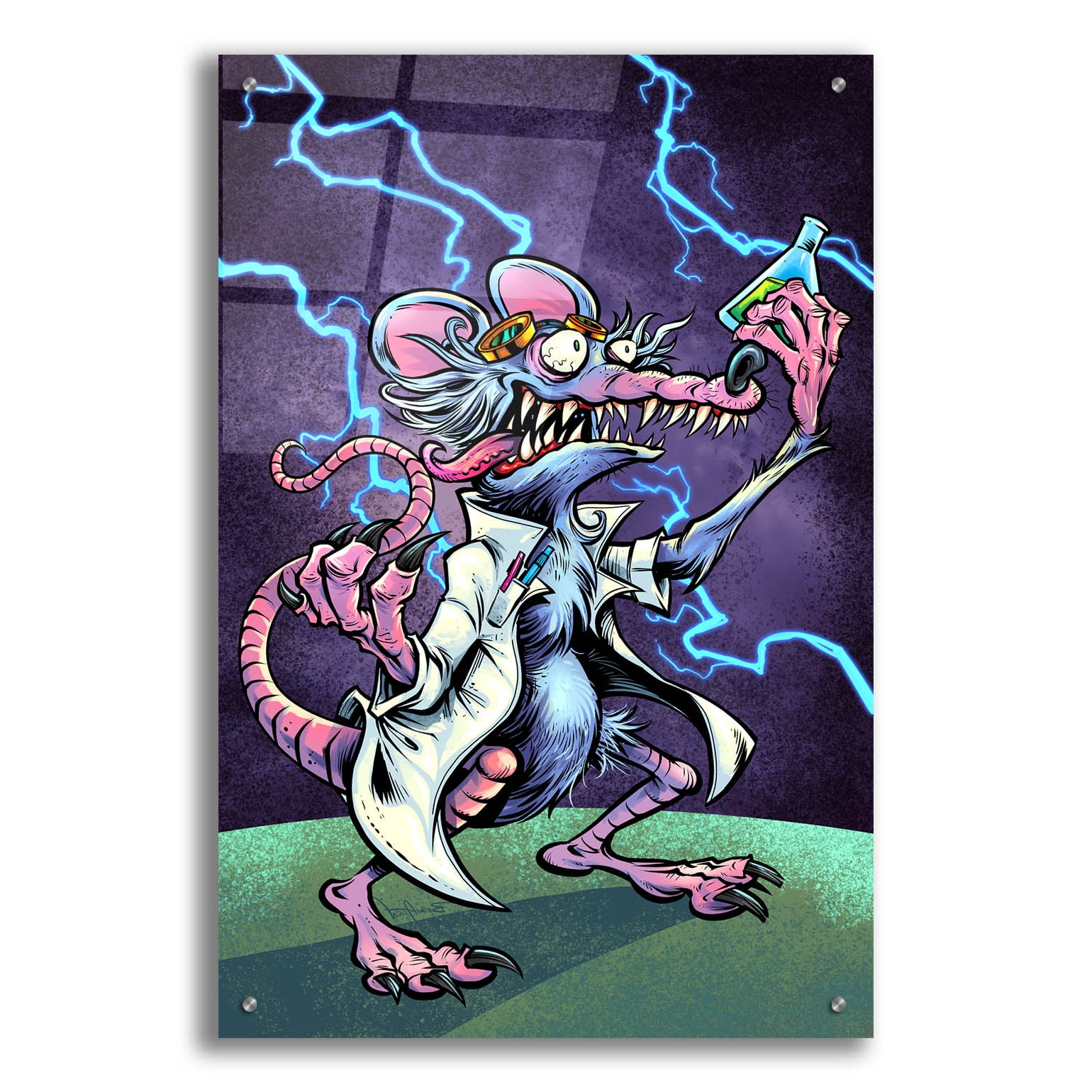 Epic Art 'Lab Rat Vapor Lab Mascot' by Flyland Designs, Acrylic Glass ...