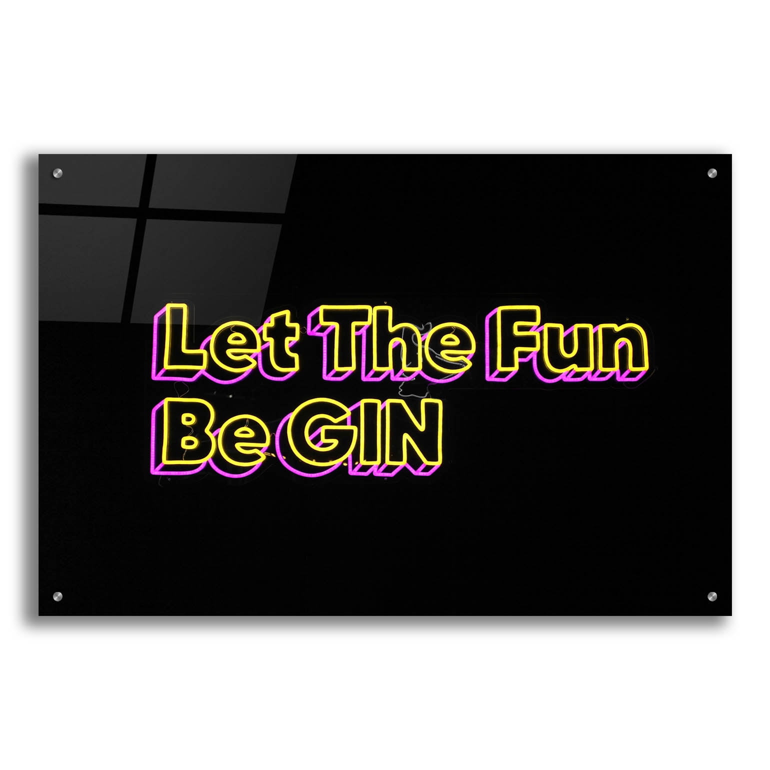 Epic Art 'Let The Fun Be Gin' by Epic Portfolio, Acrylic Glass Wall Art ...