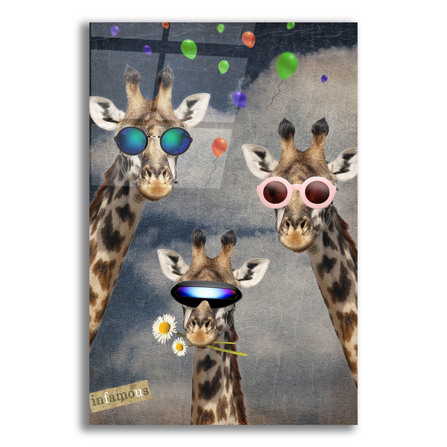 Epic Art 'Lets Take A Sellfie' by Elo Marc, Acrylic Glass Wall Art, 12 ...