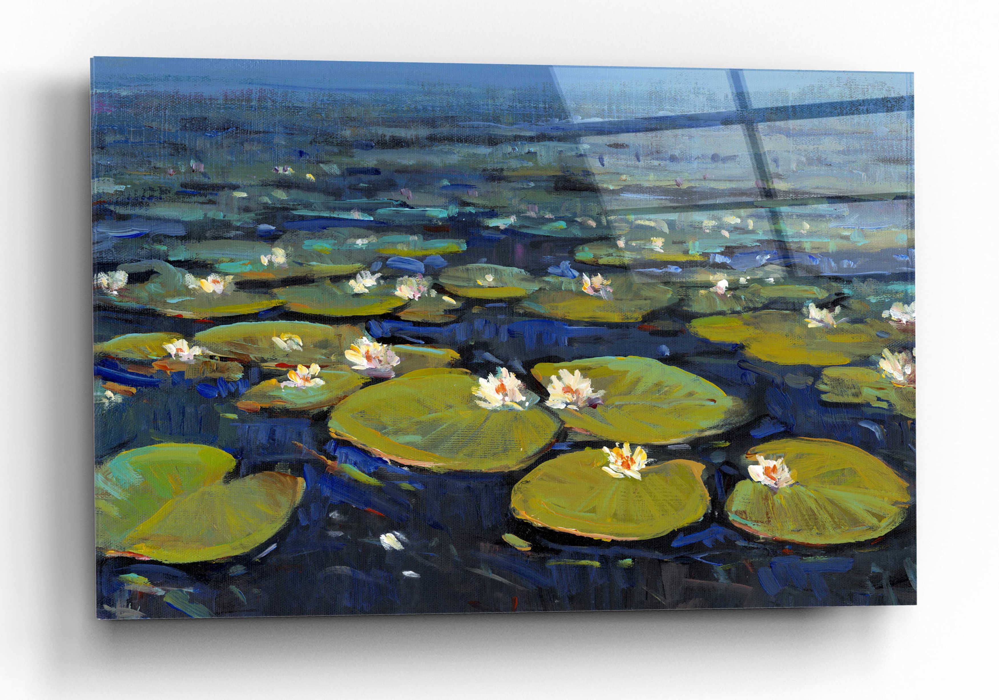 Epic Art 'Lily Pads II' by Tim O'Toole, Acrylic Glass Wall Art, 16"x12 ...