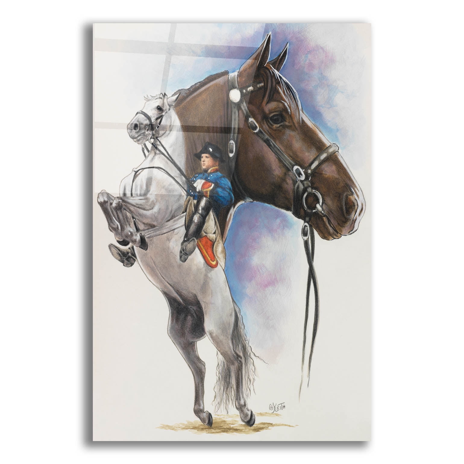 Epic Art 'Lippizaner' by Barbara Keith, Acrylic Glass Wall Art, 16"x24 ...