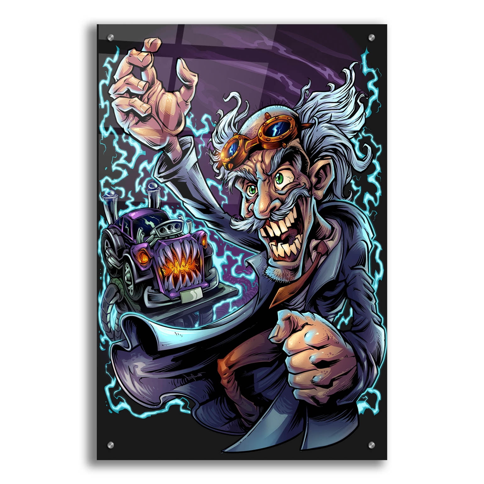 Epic Art 'Mad Scientist' by Flyland Designs, Acrylic Glass Wall Art, 24 ...