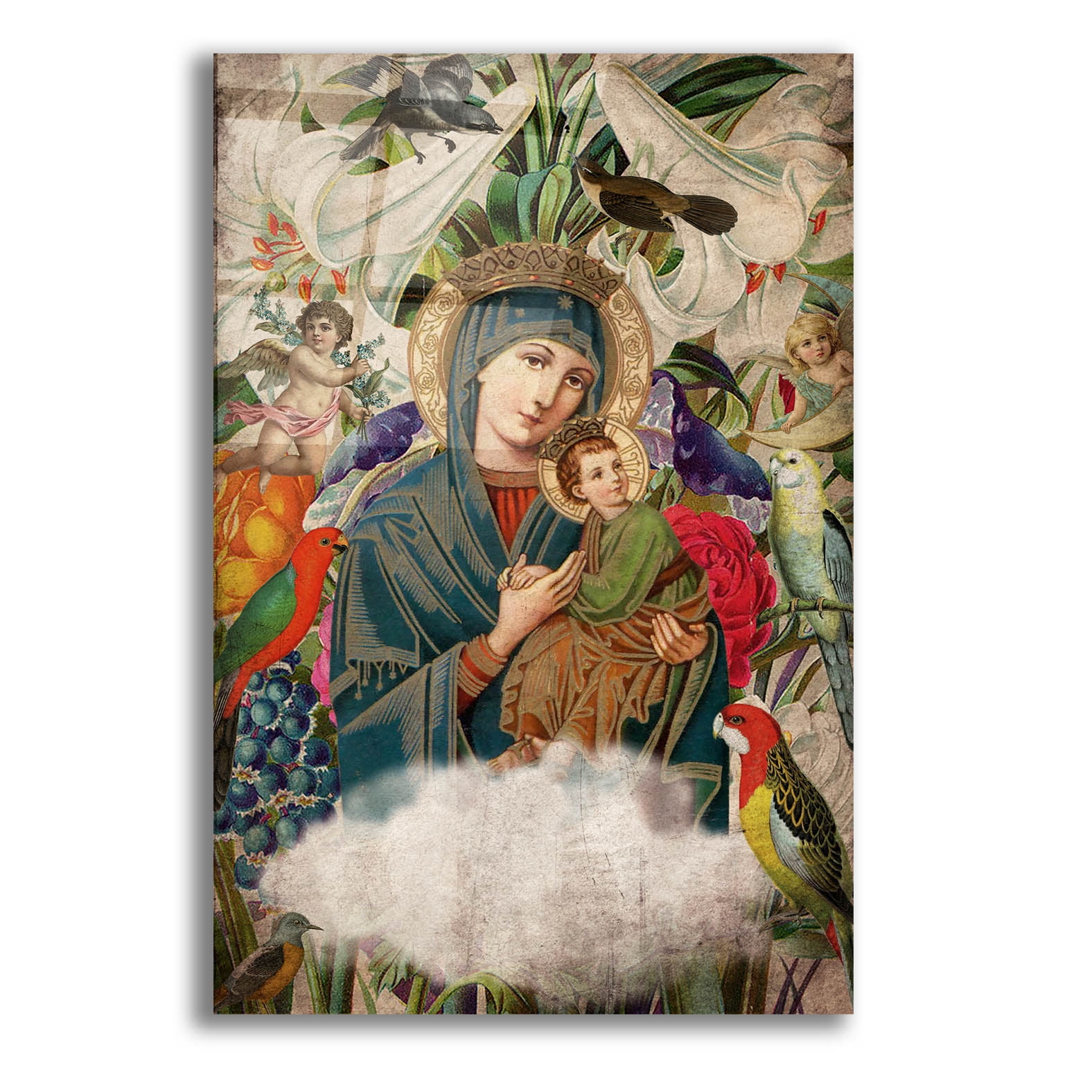 Epic Art 'Madonna And Child' by Elo Marc, Acrylic Glass Wall Art, 12 ...
