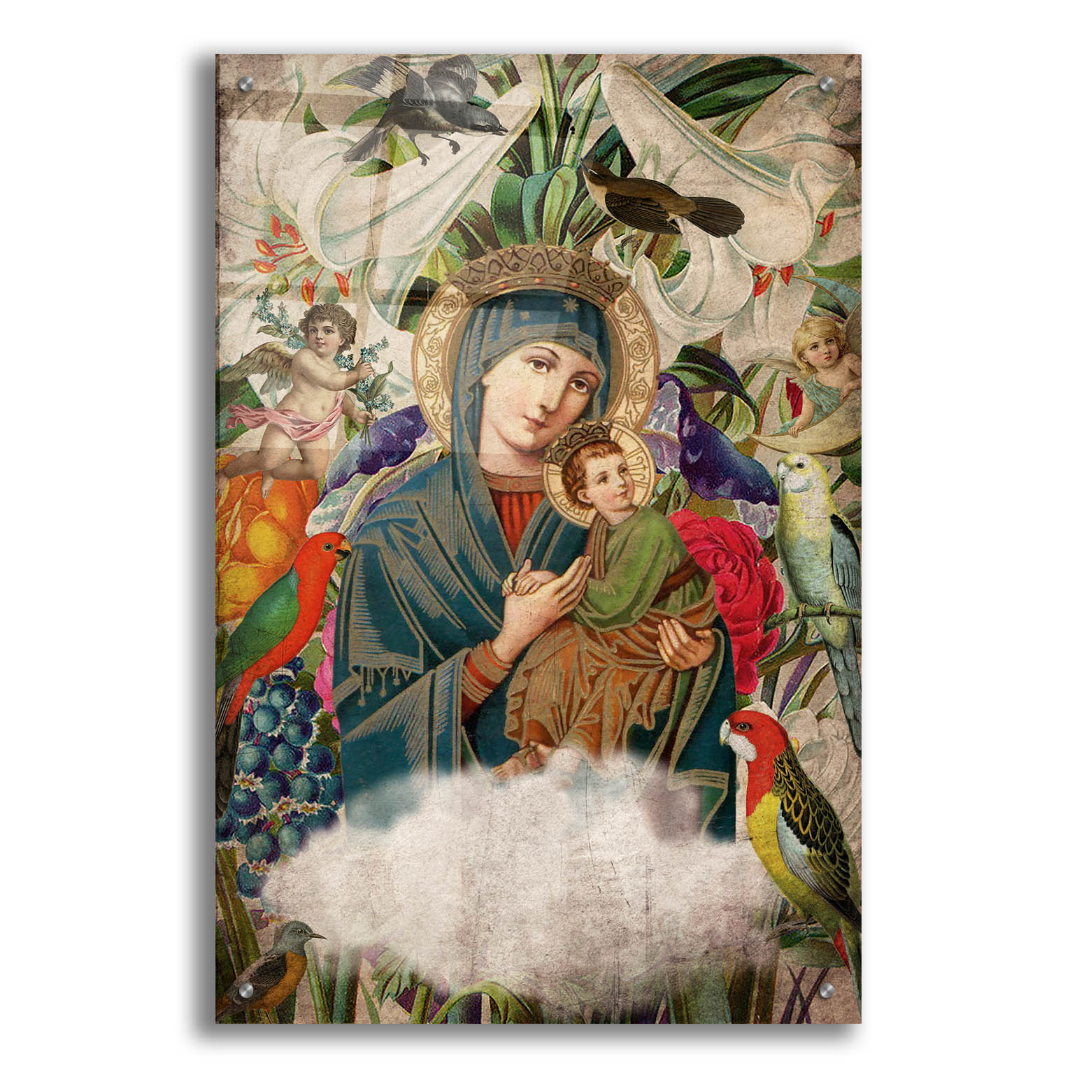 Epic Art 'Madonna And Child' by Elo Marc, Acrylic Glass Wall Art, 24 ...