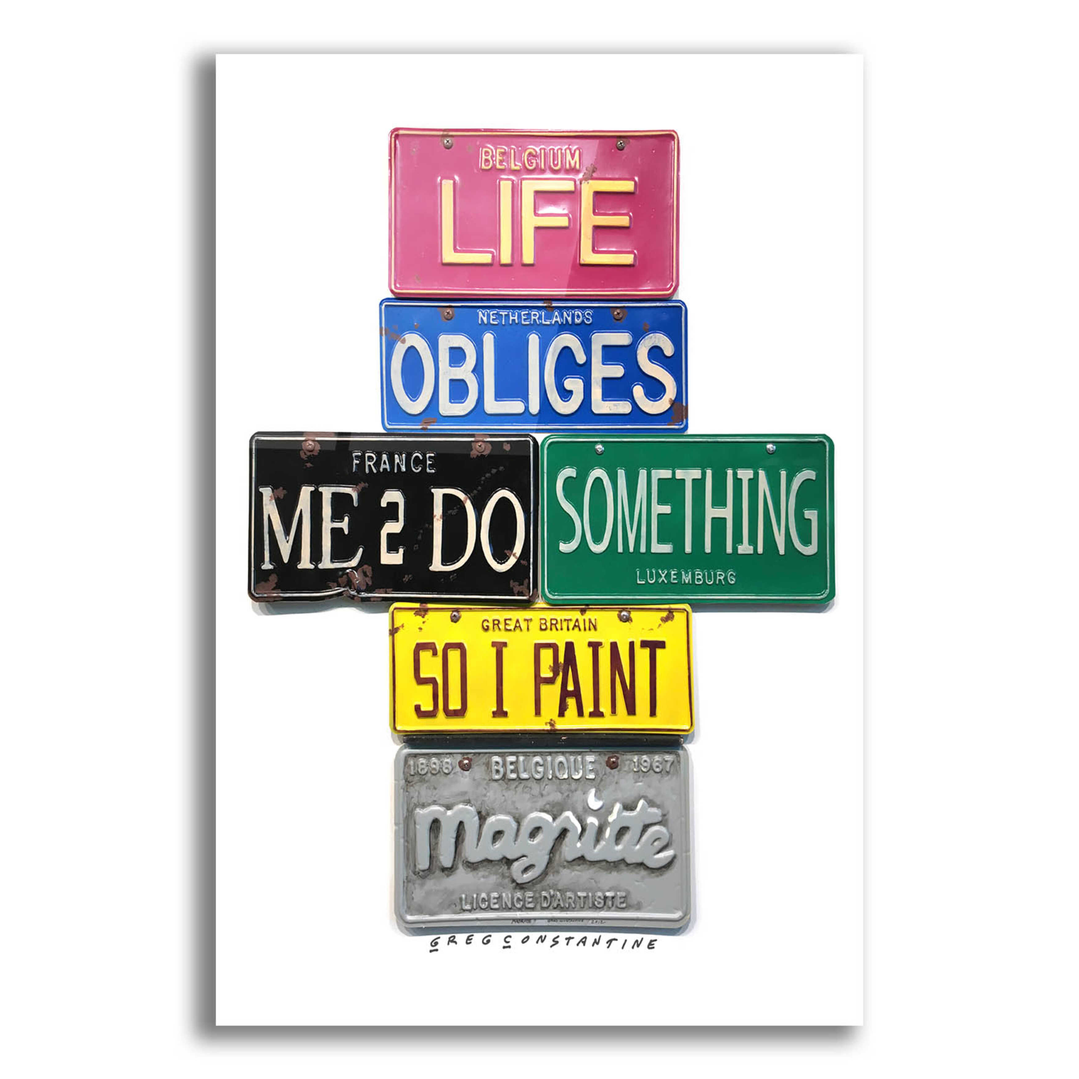 Epic Art 'Magritte So I Paint' by Gregory Constantine, Acrylic Glass ...