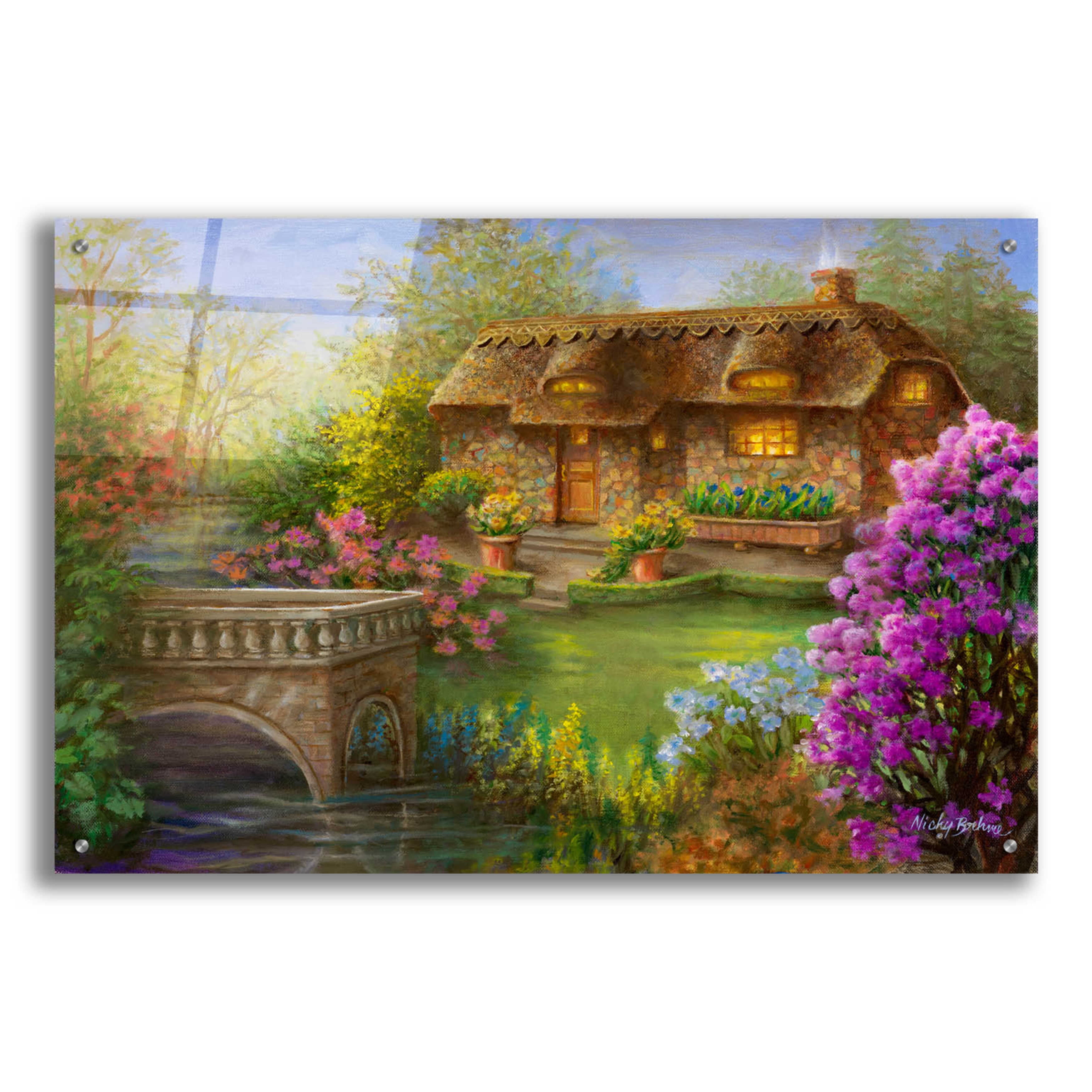 Epic Art 'My Summer Hideaway' by Nicky Boehme, Acrylic Glass Wall Art, 36"x24" - Walmart.com