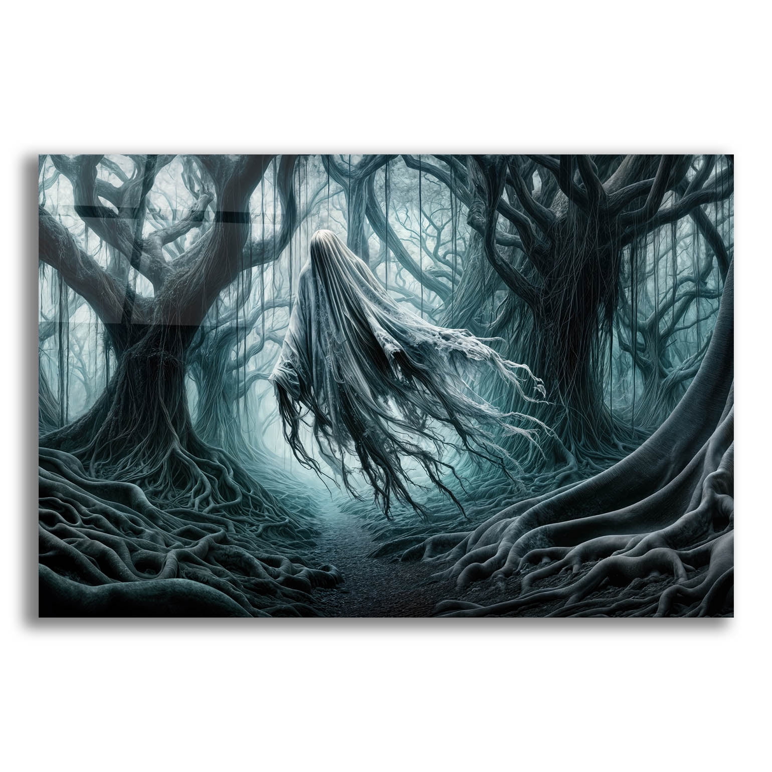 Epic Art 'Mystical Forest' by Rey Klimt Acrylic Glass Wall Art, 16" x ...