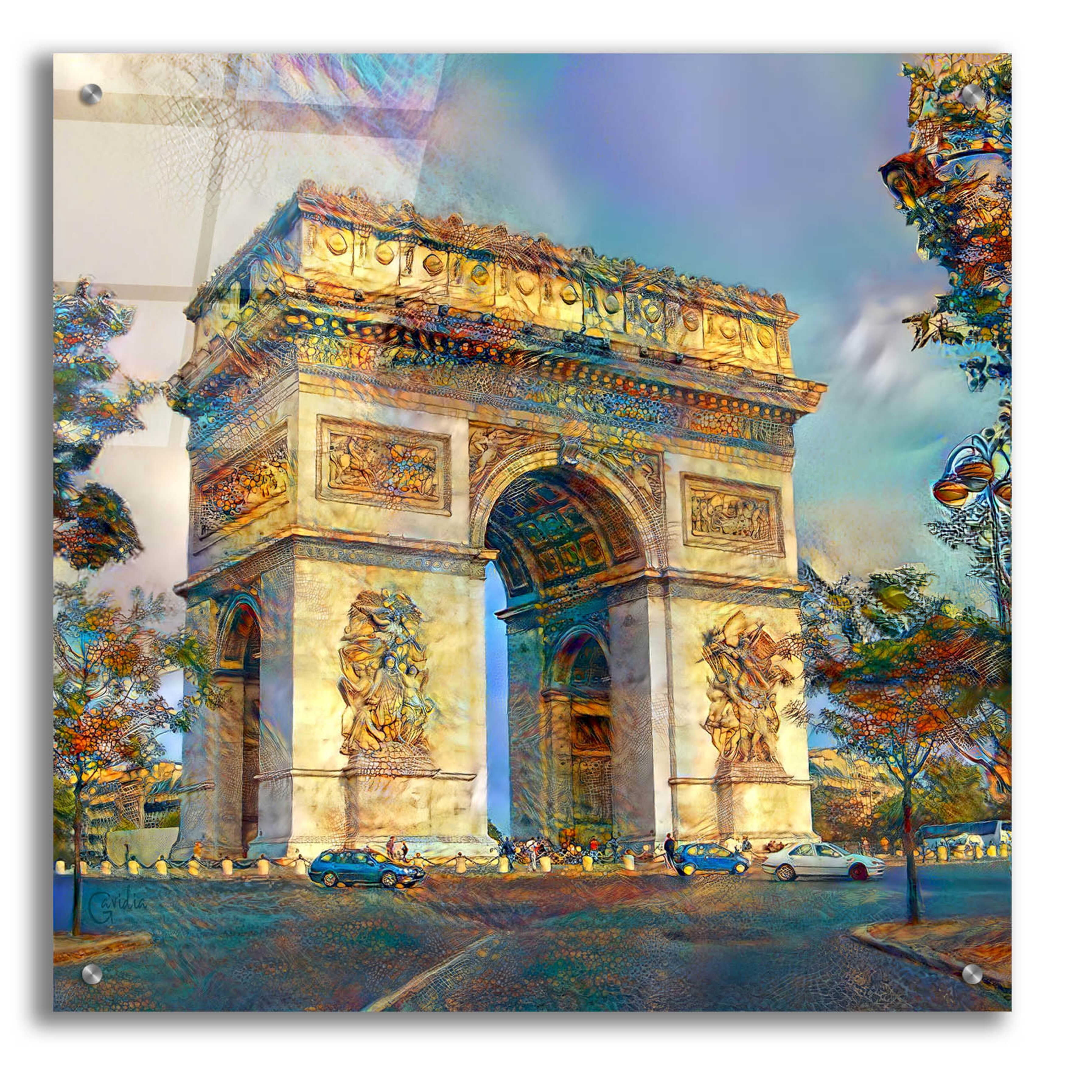 Epic Art 'Paris France Arc de Triomphe' by Pedro Gavidia, Acrylic Glass ...