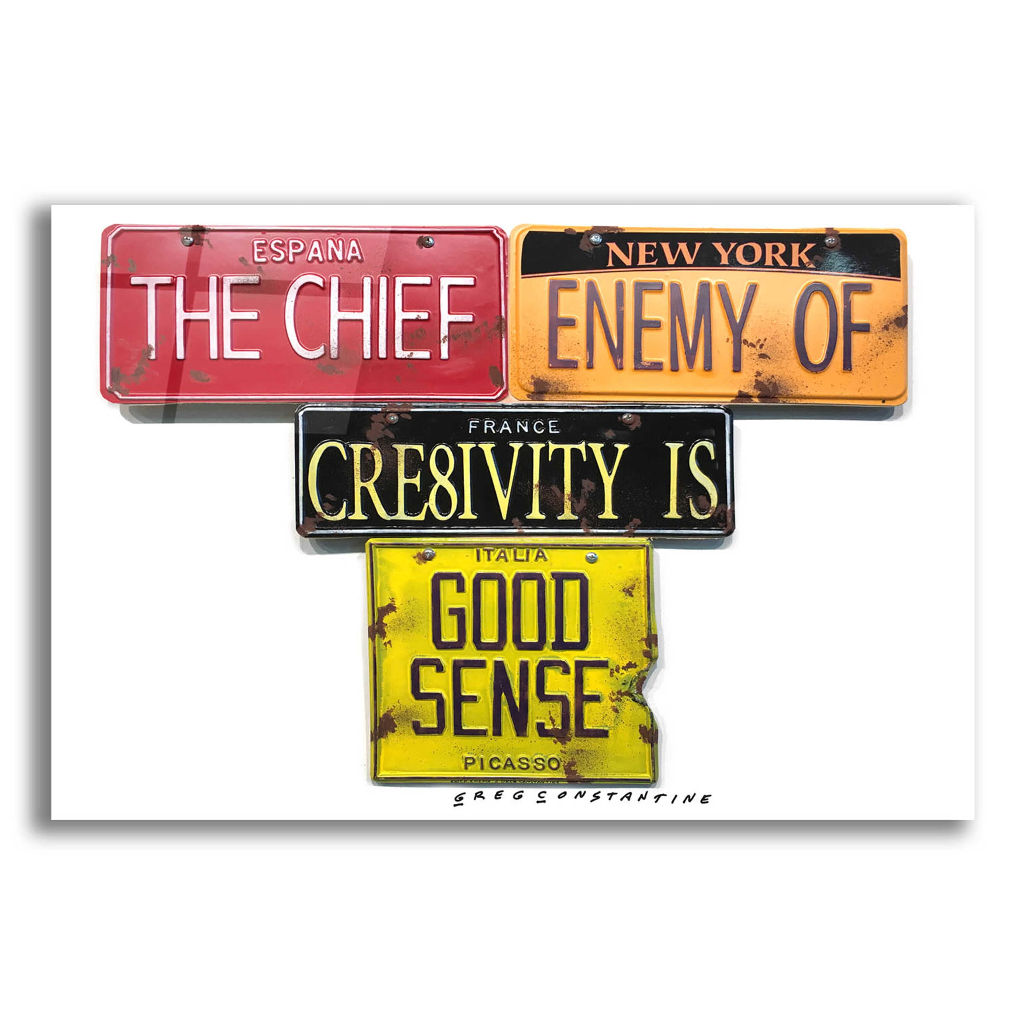 Epic Art 'Picasso Chief Enemy' by Gregory Constantine, Acrylic Glass ...