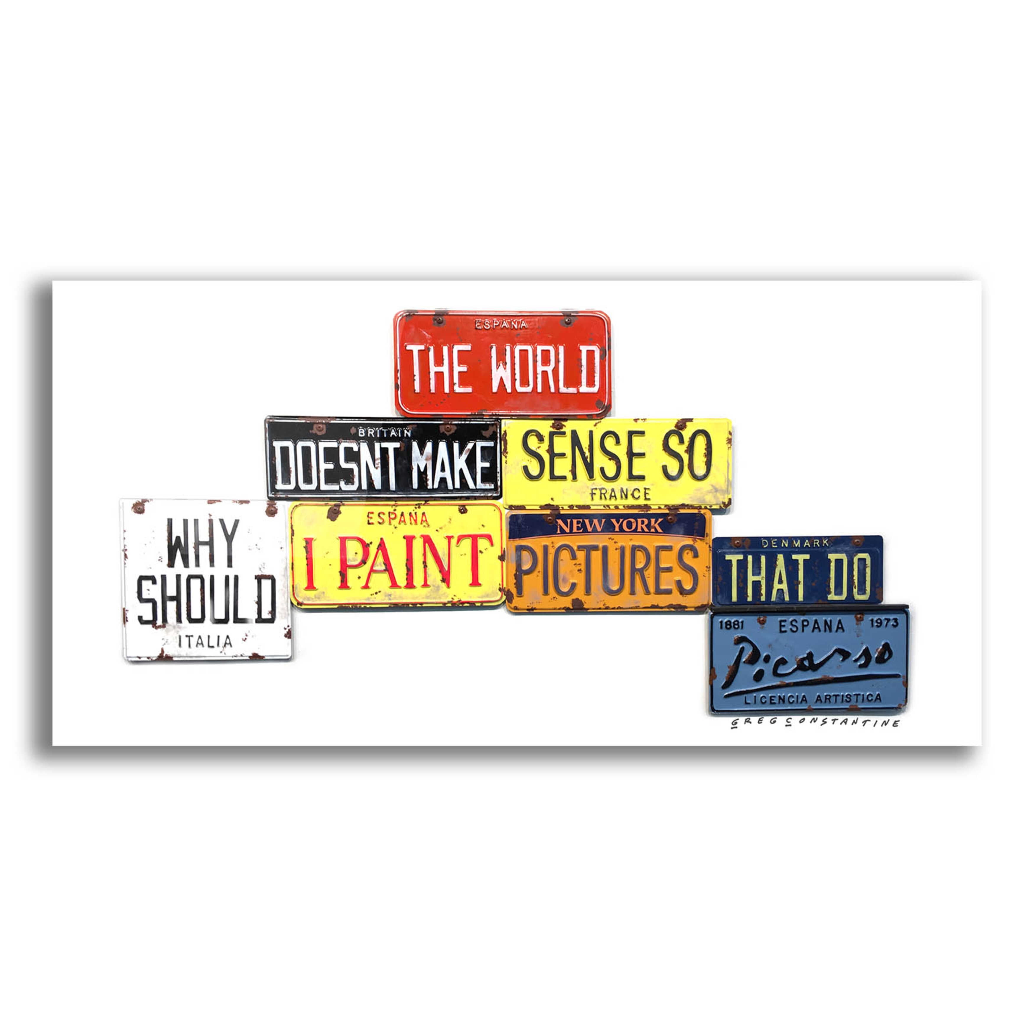 Epic Art 'Picasso Make Sense' by Gregory Constantine, Acrylic Glass ...