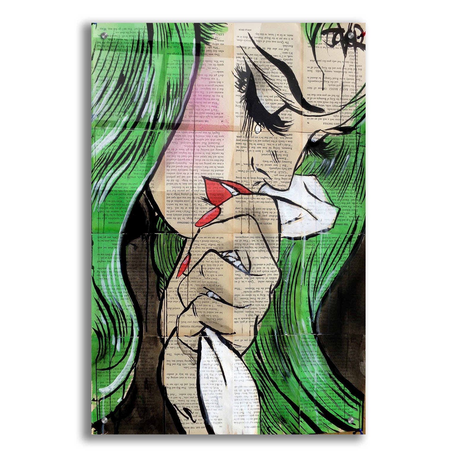 Epic Art 'Pop Cry' by Loui Jover, Acrylic Glass Wall Art, 24"x36 ...