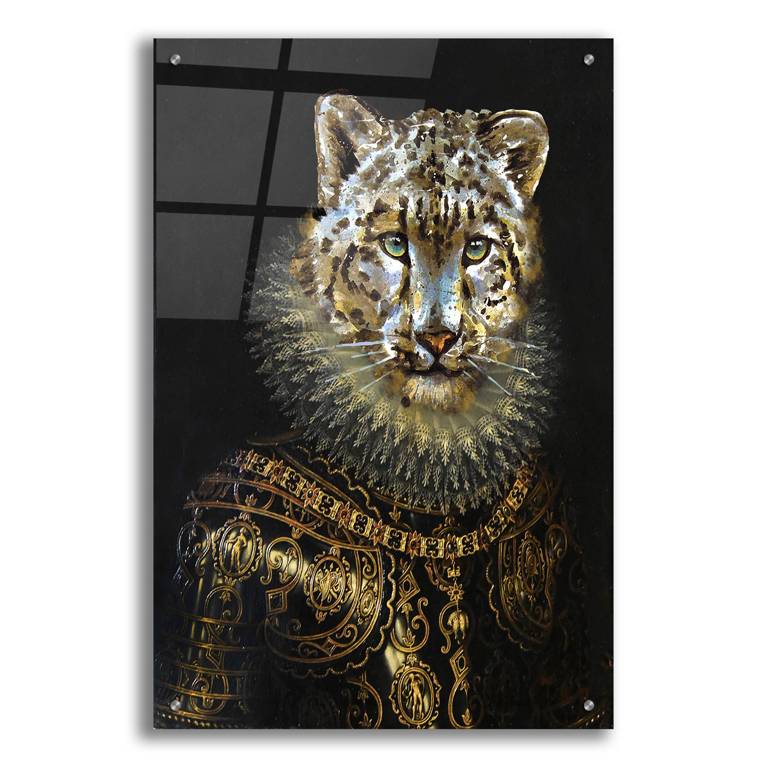 Epic Art 'Portrait of Leopard' by Irena Orlov, Acrylic Glass Wall Art ...