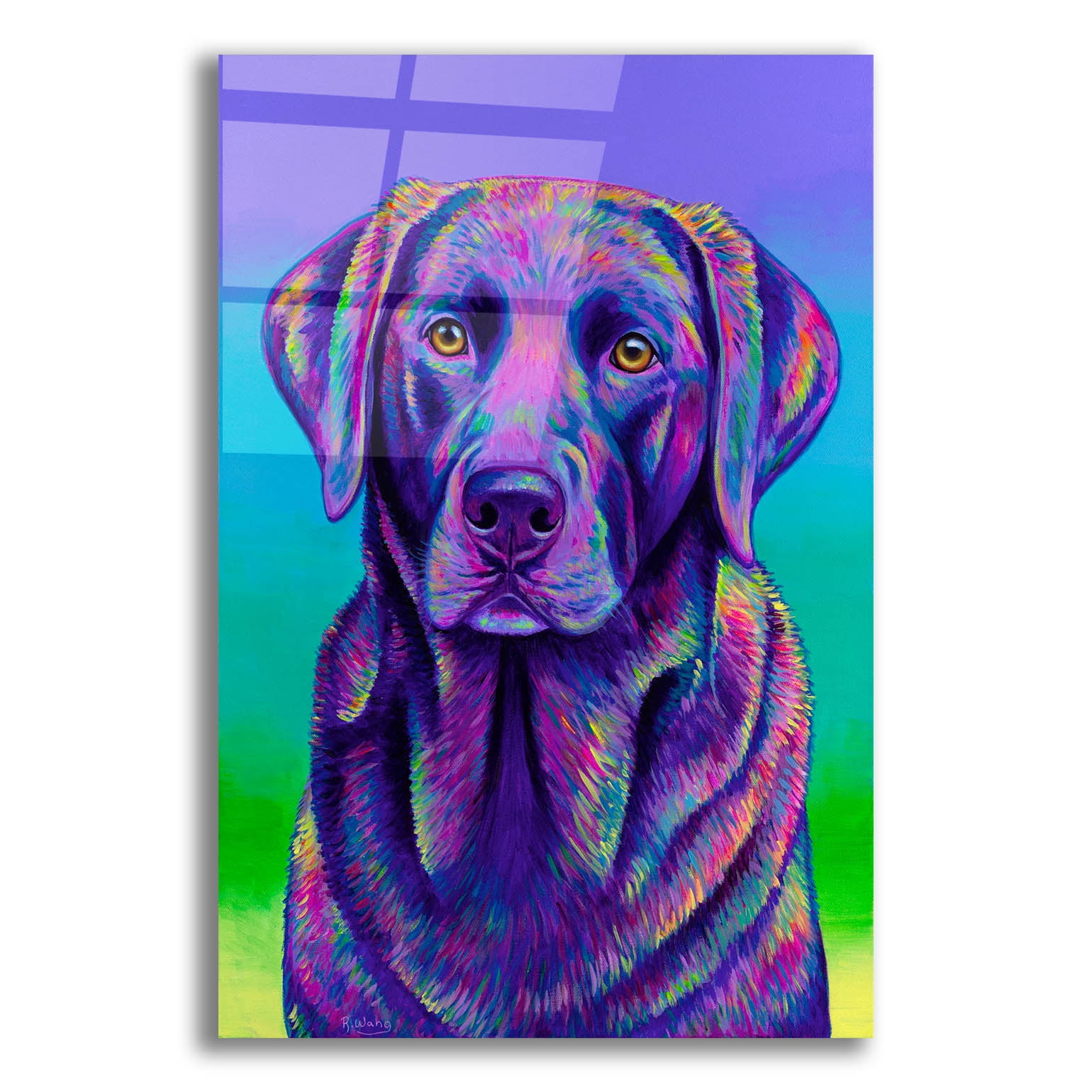 Epic Art 'Purple Chocolate Labrador Retriever' by Rebecca Wang Art ...
