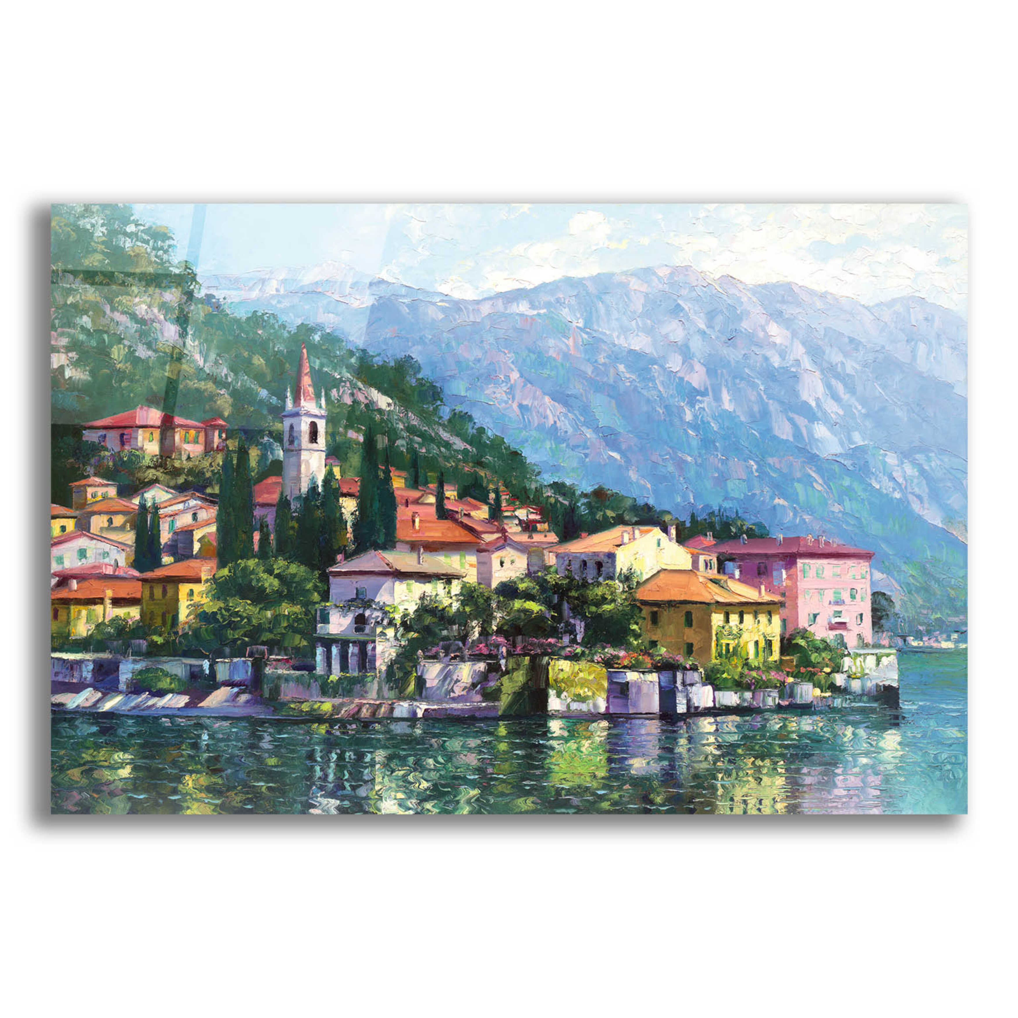Epic Art 'Reflections of Lake Como' by Howard Behrens Acrylic Glass ...