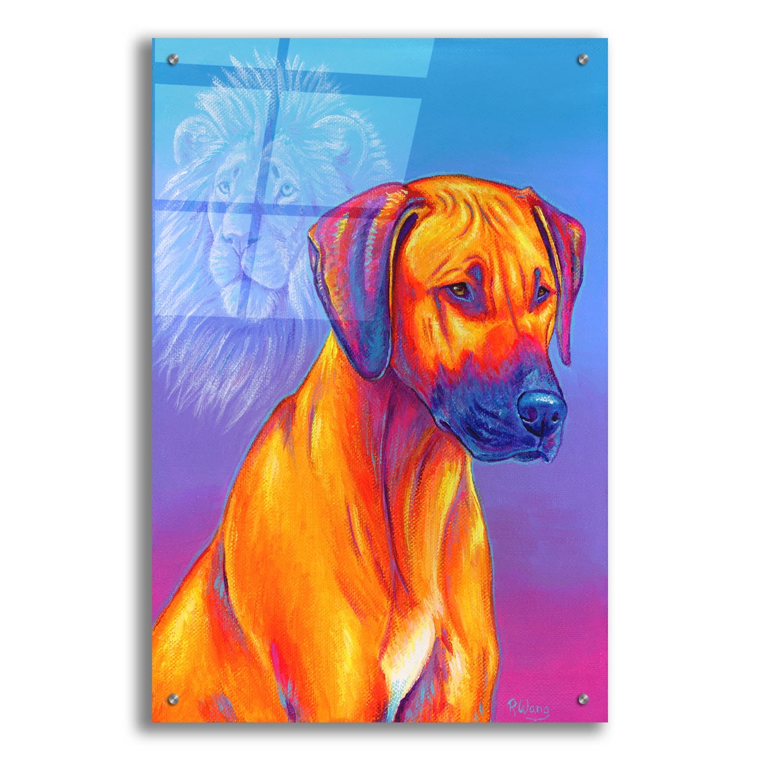 Epic Art 'Rhodesian Ridgeback with Lion Spirit' by Rebecca Wang Art ...