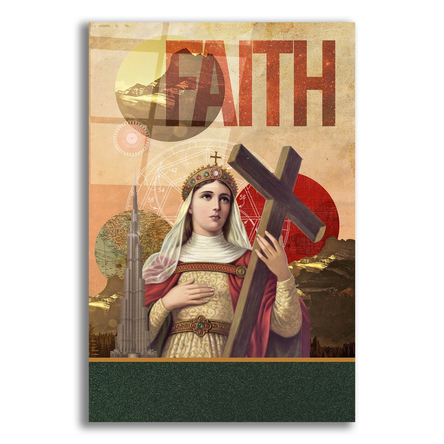 Epic Art 'Rise Of Mary' by Elo Marc, Acrylic Glass Wall Art, 16"x24 ...