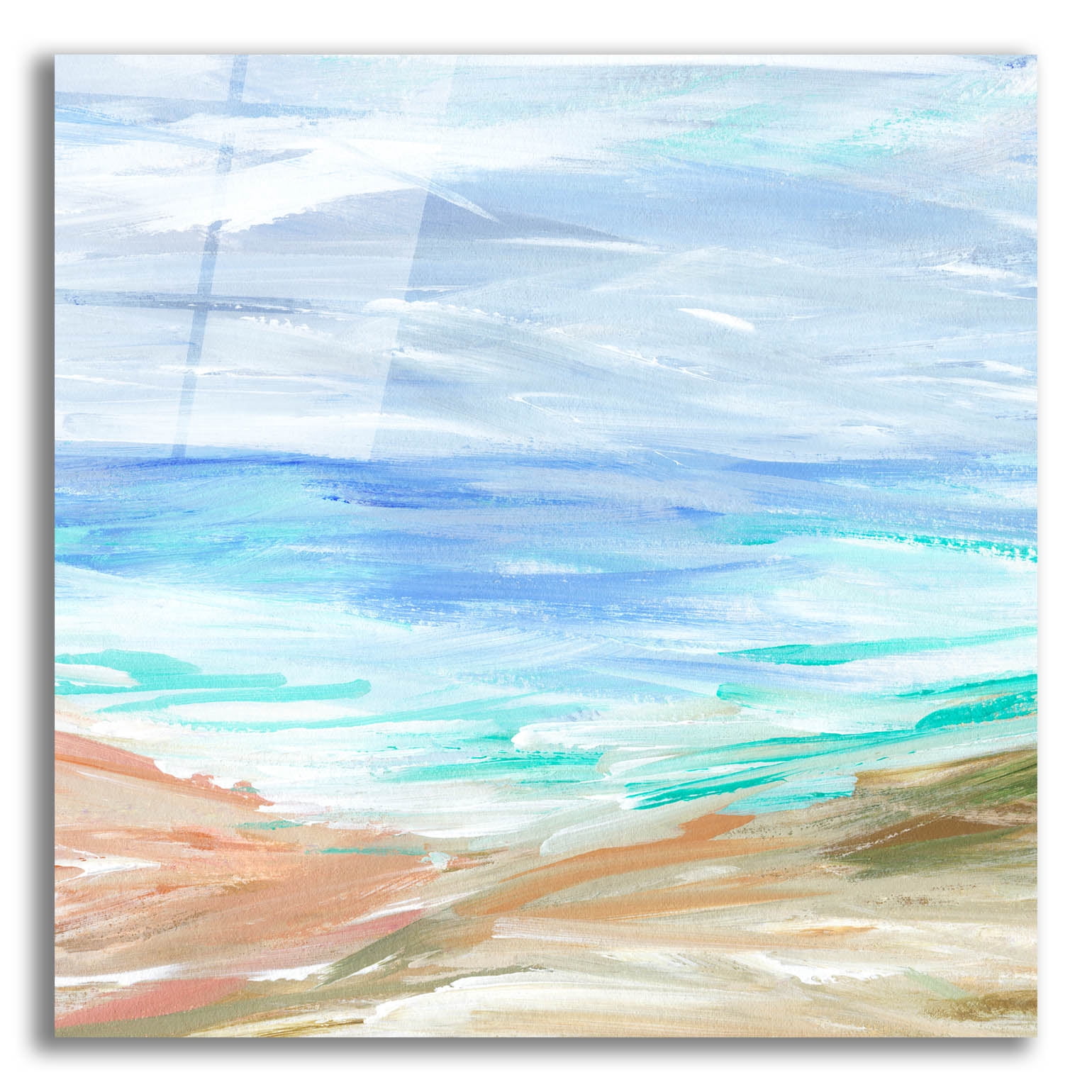 Epic Art 'Sand Strokes 4' by Annie Warren Acrylic Glass Wall Art, 12" x ...