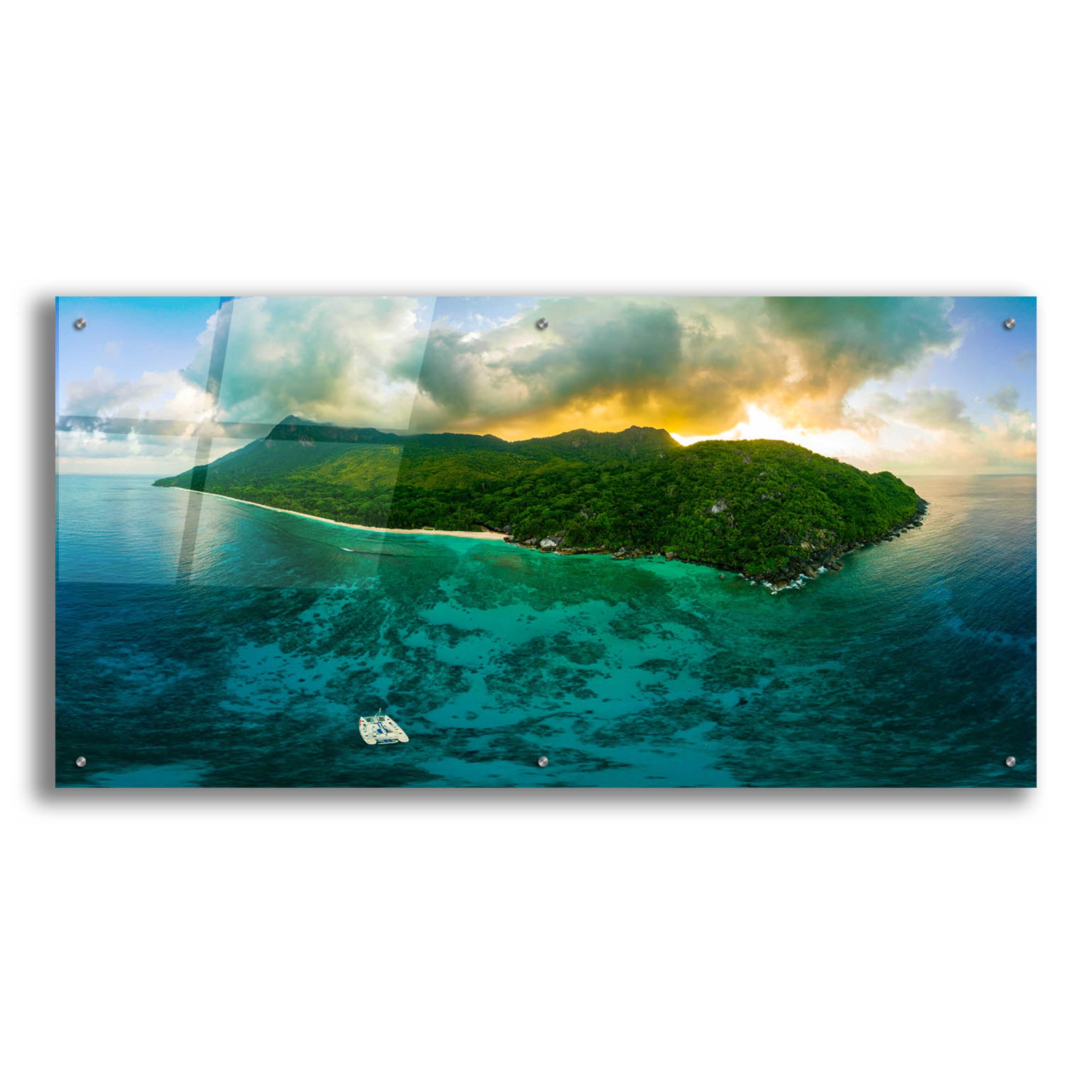 Epic Art 'Seychelles - Siloutte Island' by Epic Portfolio, Acrylic ...