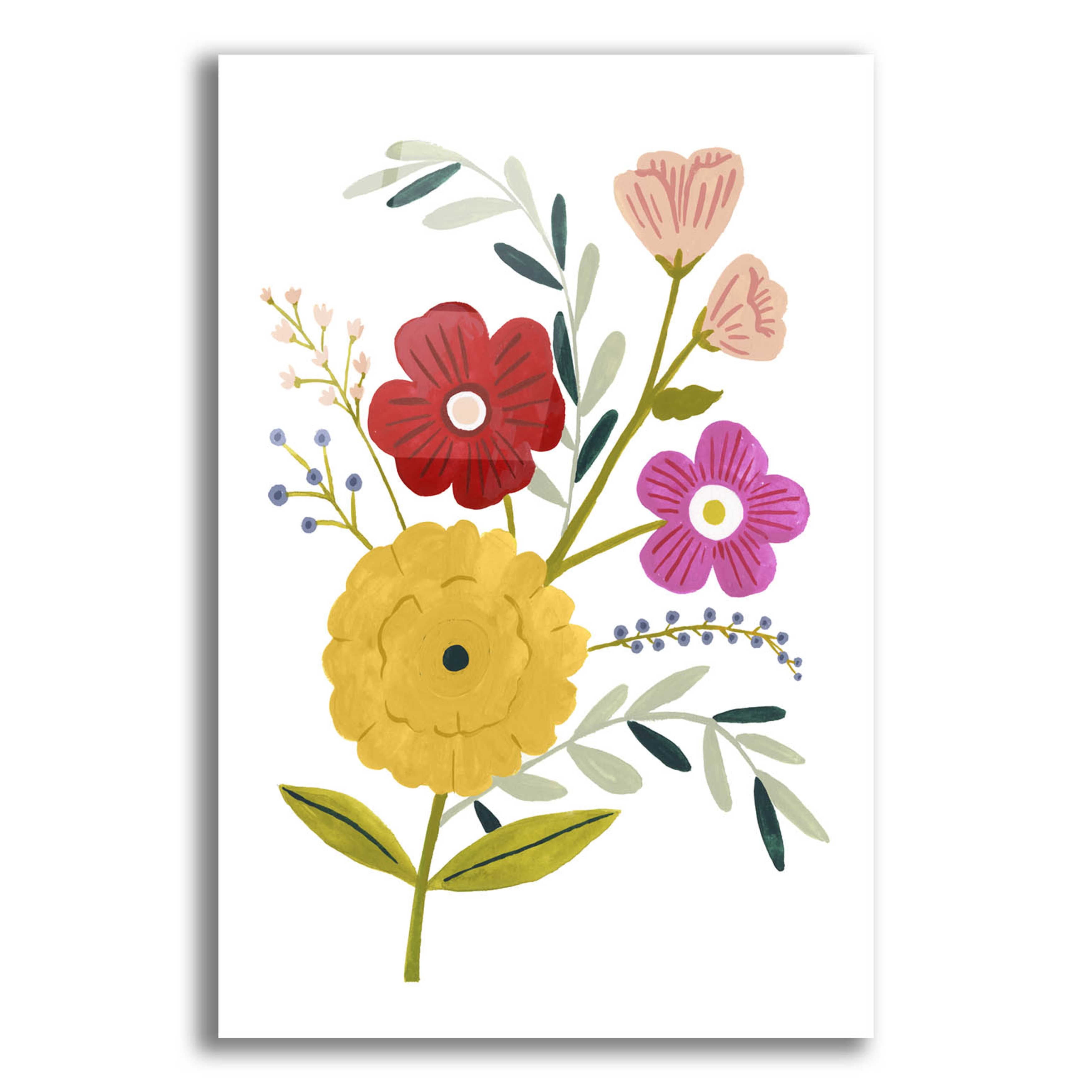 Epic Art 'Simple Flora IV' by Victoria Barnes, Acrylic Glass Wall Art ...