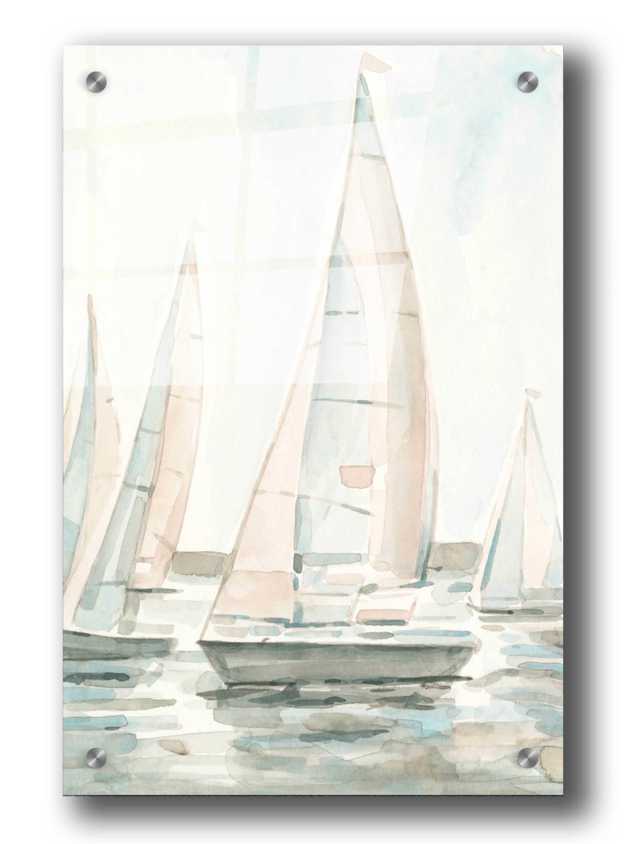 Epic Art 'Soft Sail I' by Emma Scarvey, Acrylic Glass Wall Art, 24"x36 ...