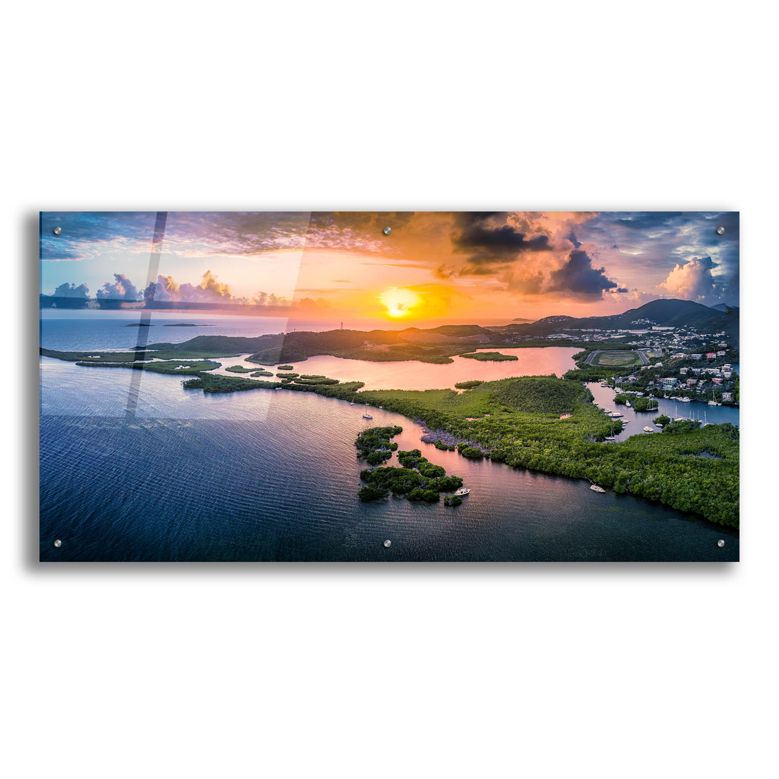 Epic Art 'St Thomas USVI Sunrset' by Epic Portfolio, Acrylic Glass Wall ...